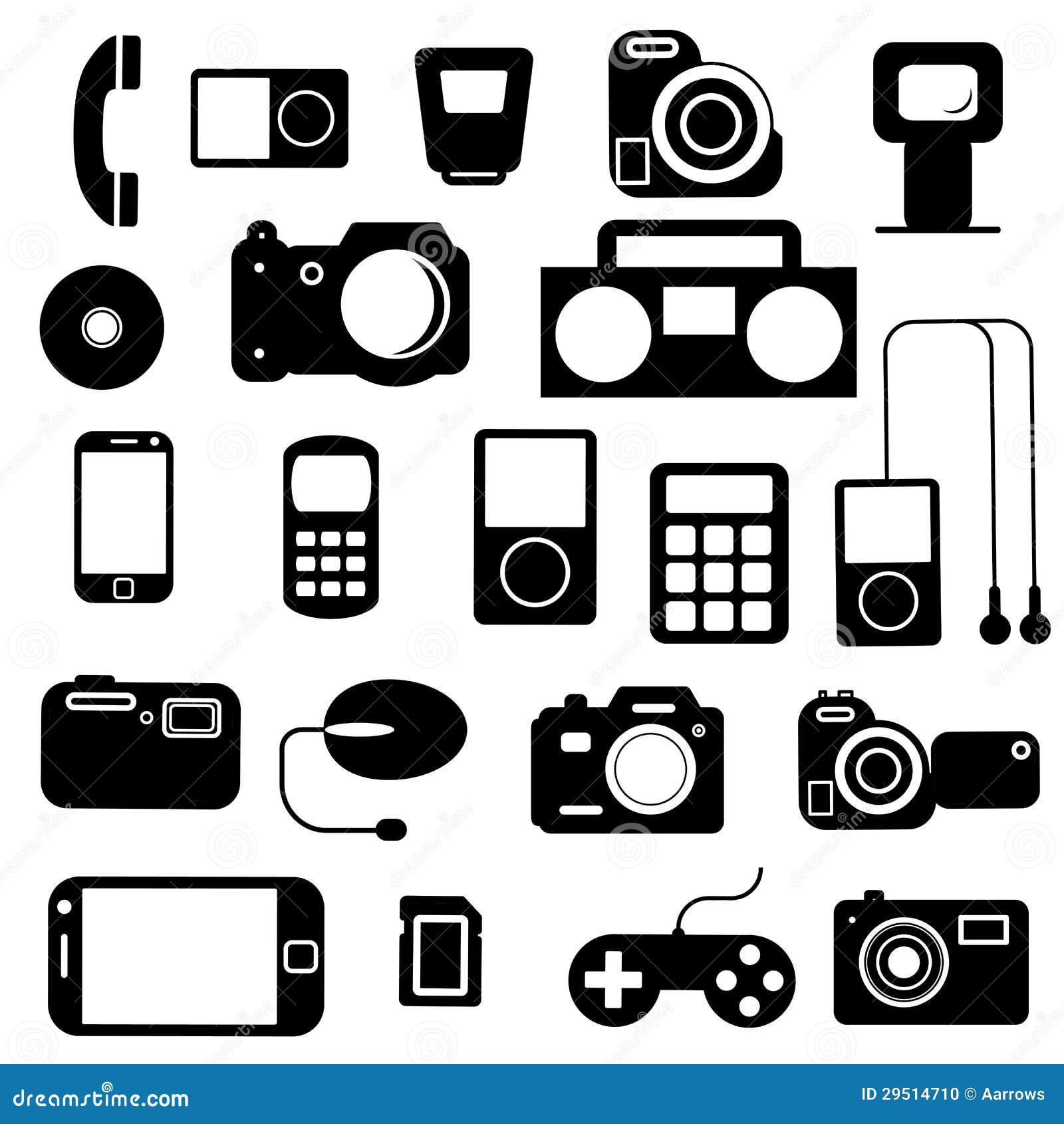 Icon with Electronic Gadgets. Stock Vector - Illustration of icons ...
