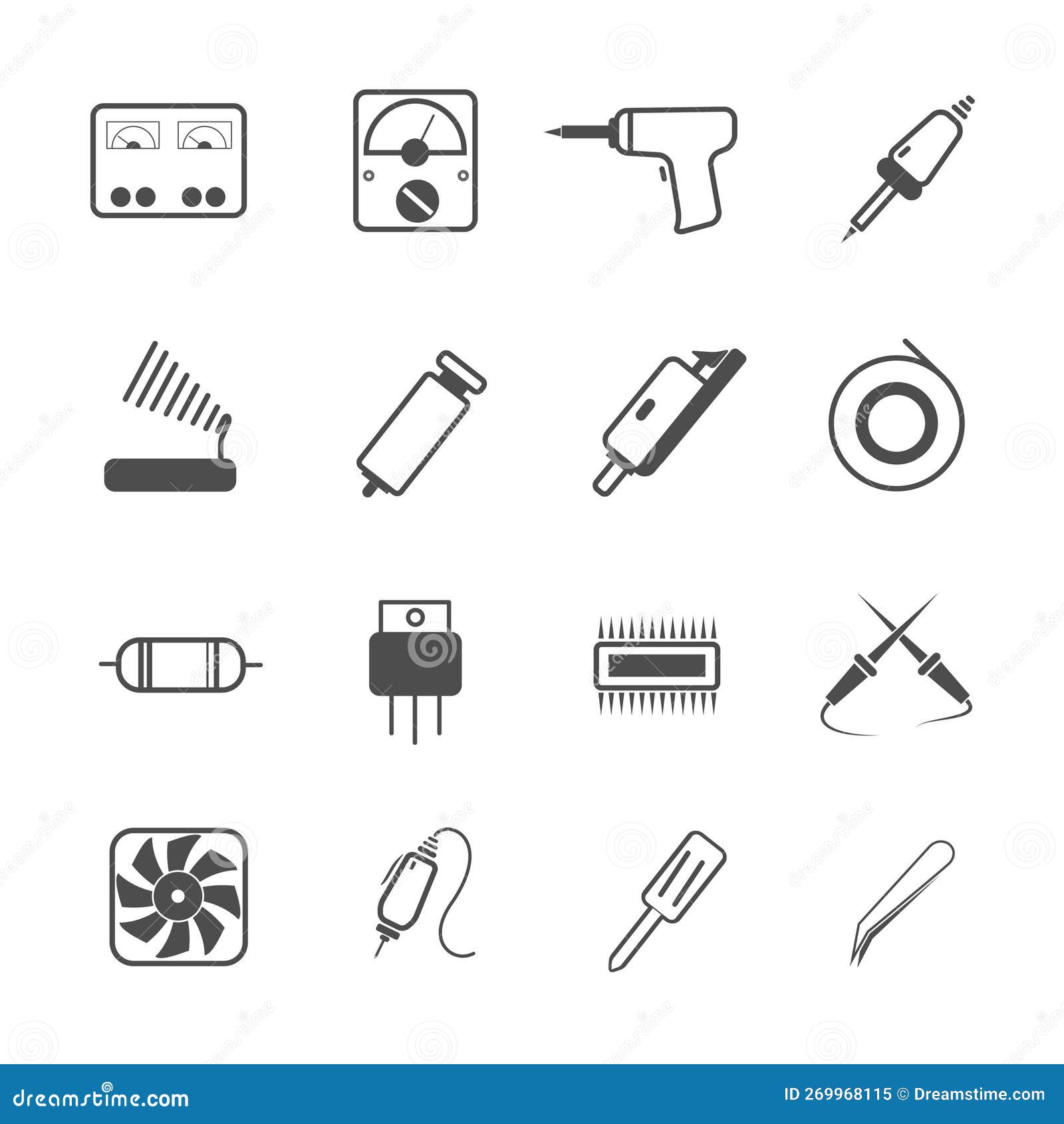 Icon Electronic Repair Tool Stock Vector - Illustration of vector ...