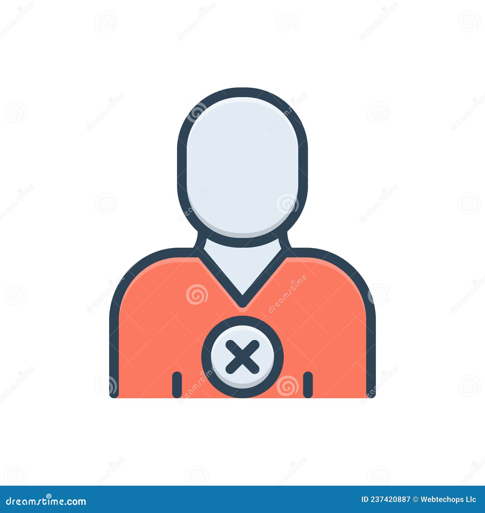 Color Illustration Icon for Eliminate, Forbidden and People Stock ...