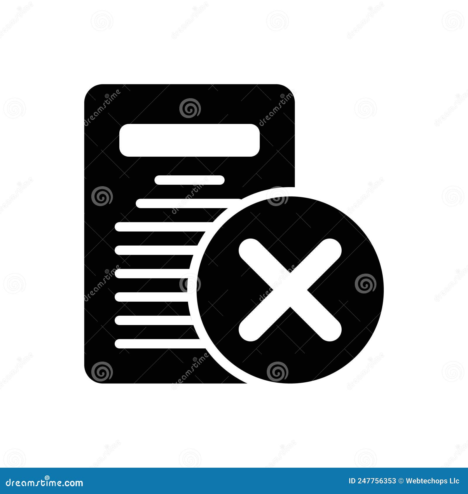 Black Solid Icon for Eliminate, Delete and Remove Stock Vector ...