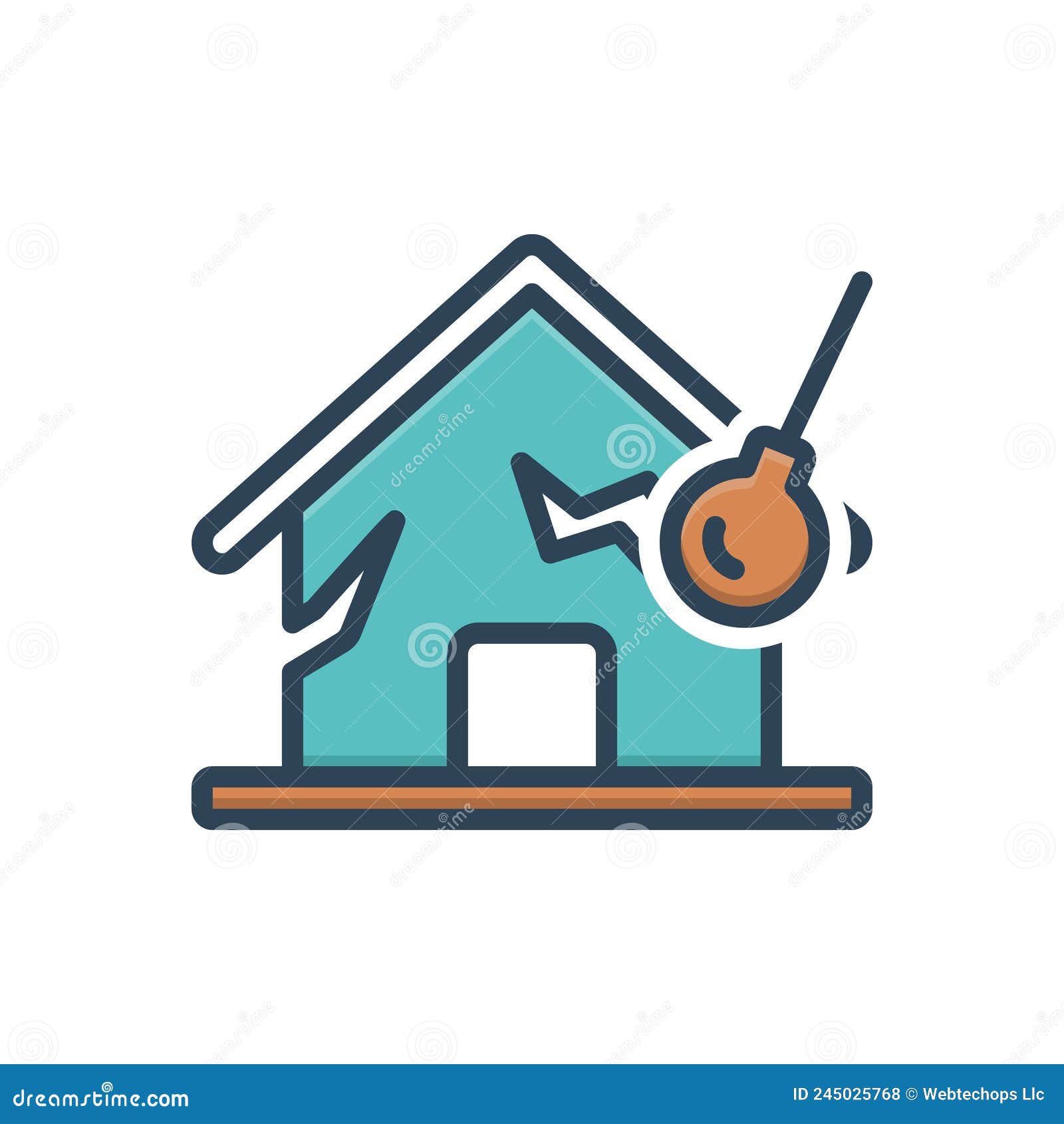 Color Illustration Icon for Eliminate, Destroy and Dissipate Stock ...