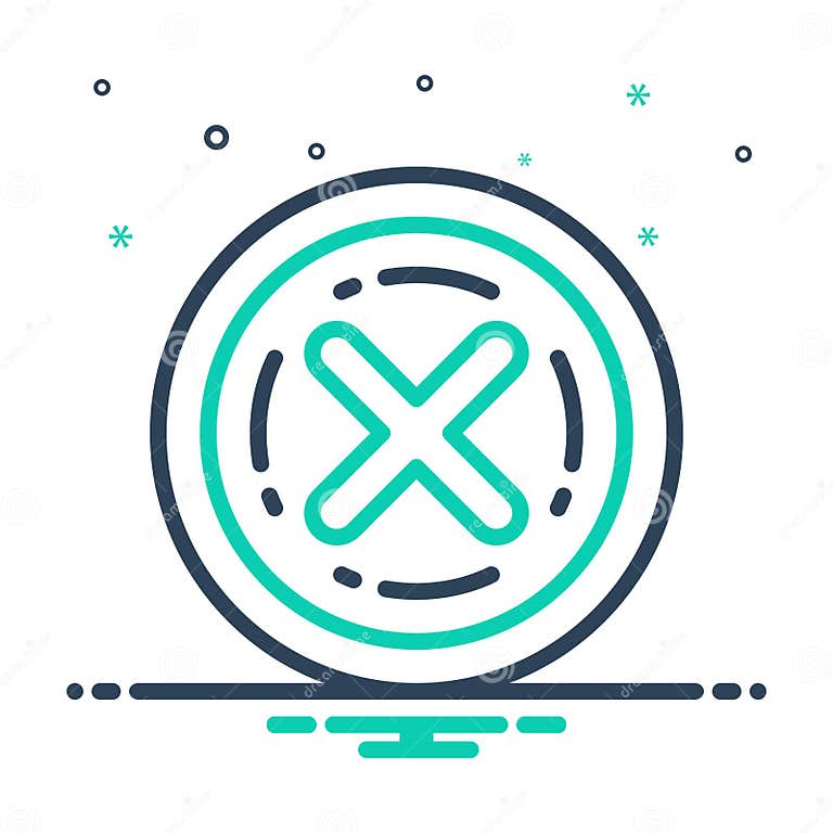 Mix Icon for Elimination, Riddance and Delete Stock Vector ...