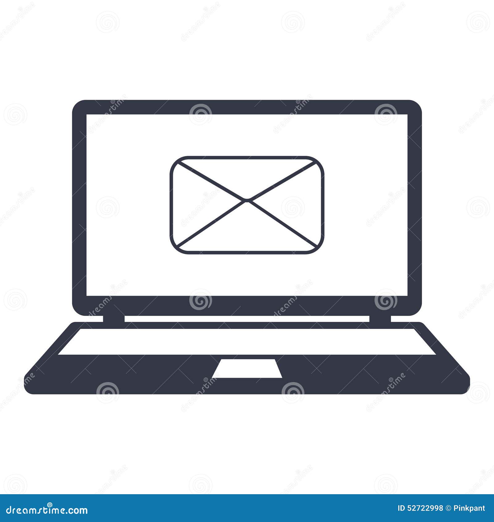 Icon Email. the Envelope on the Laptop Monitor Stock Illustration ...