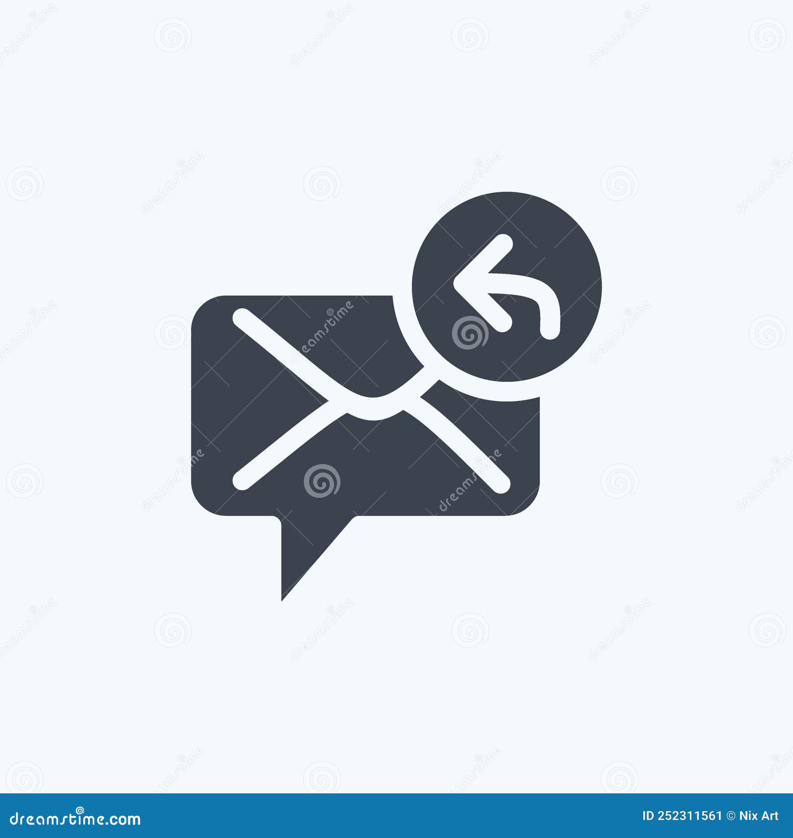 Icon Email Replay. Suitable for Feedback Symbol. Glyph Style. Simple ...