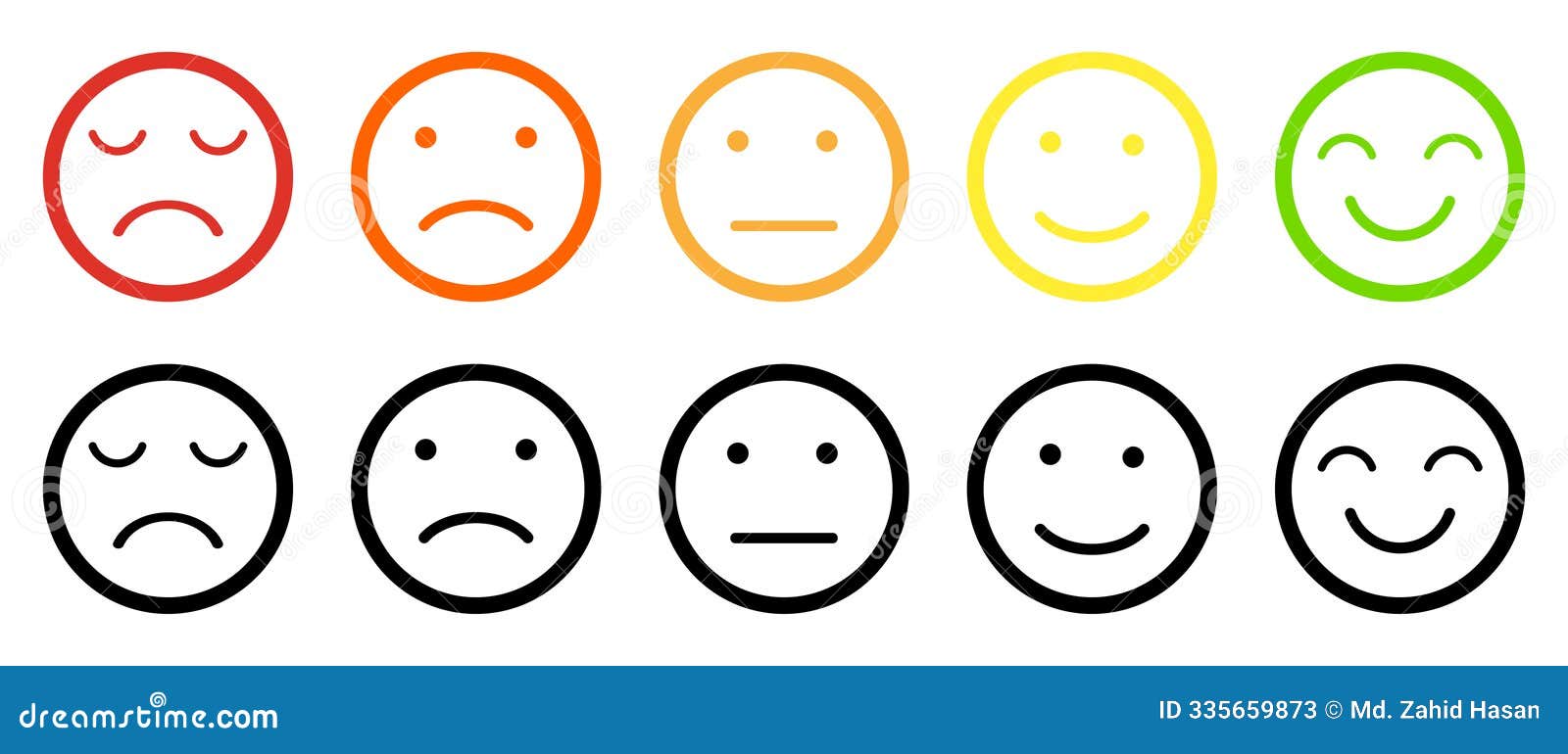 Emoji Feedback Score Rating Scale Flat Line Set Vector Illustration ... Emoji Feedback Score Rating Scale Flat Line Set Vector Illustration ...