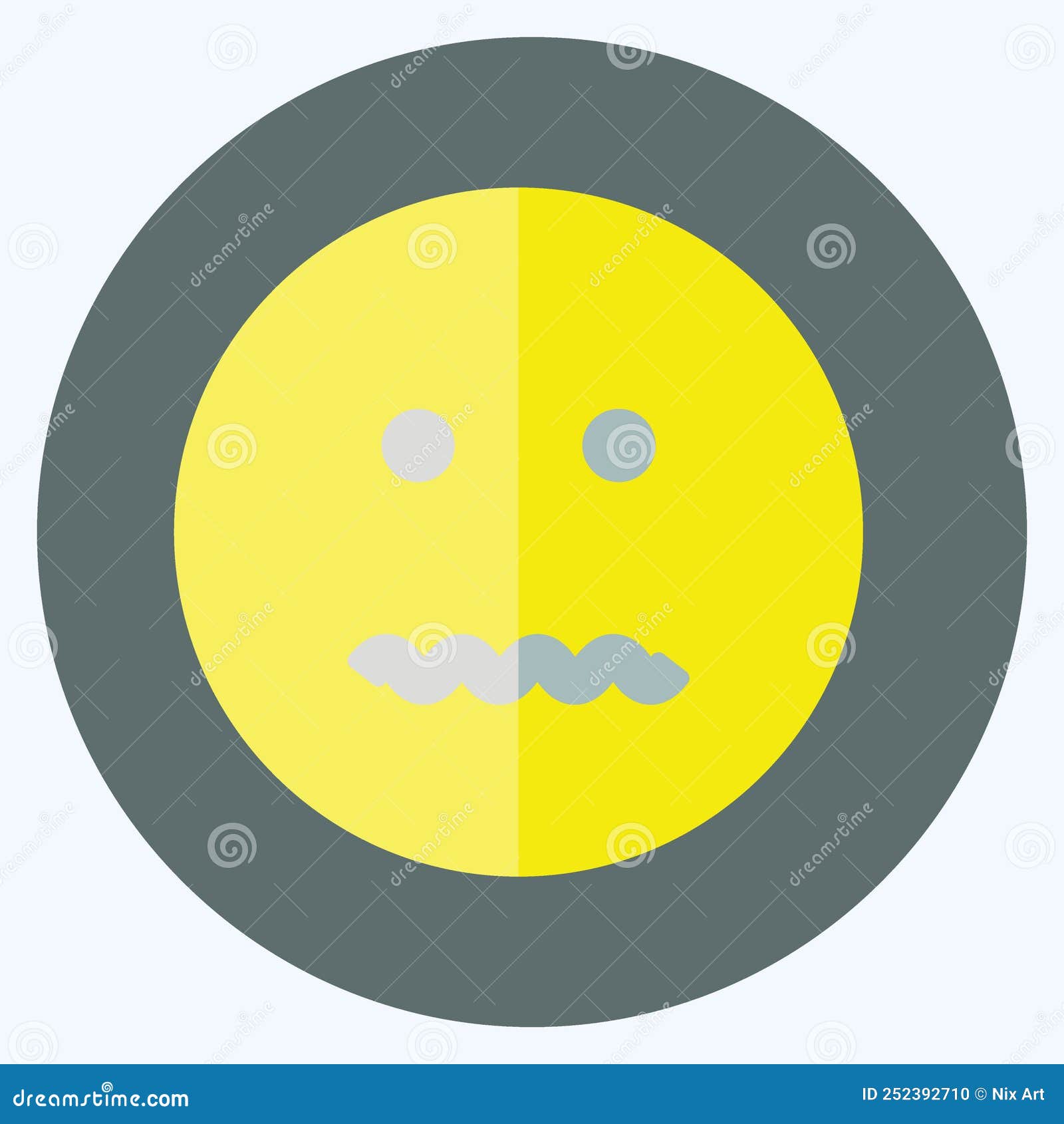 Icon Emoticon Annulled. Suitable for Emoticon Symbol. Flat Style ...