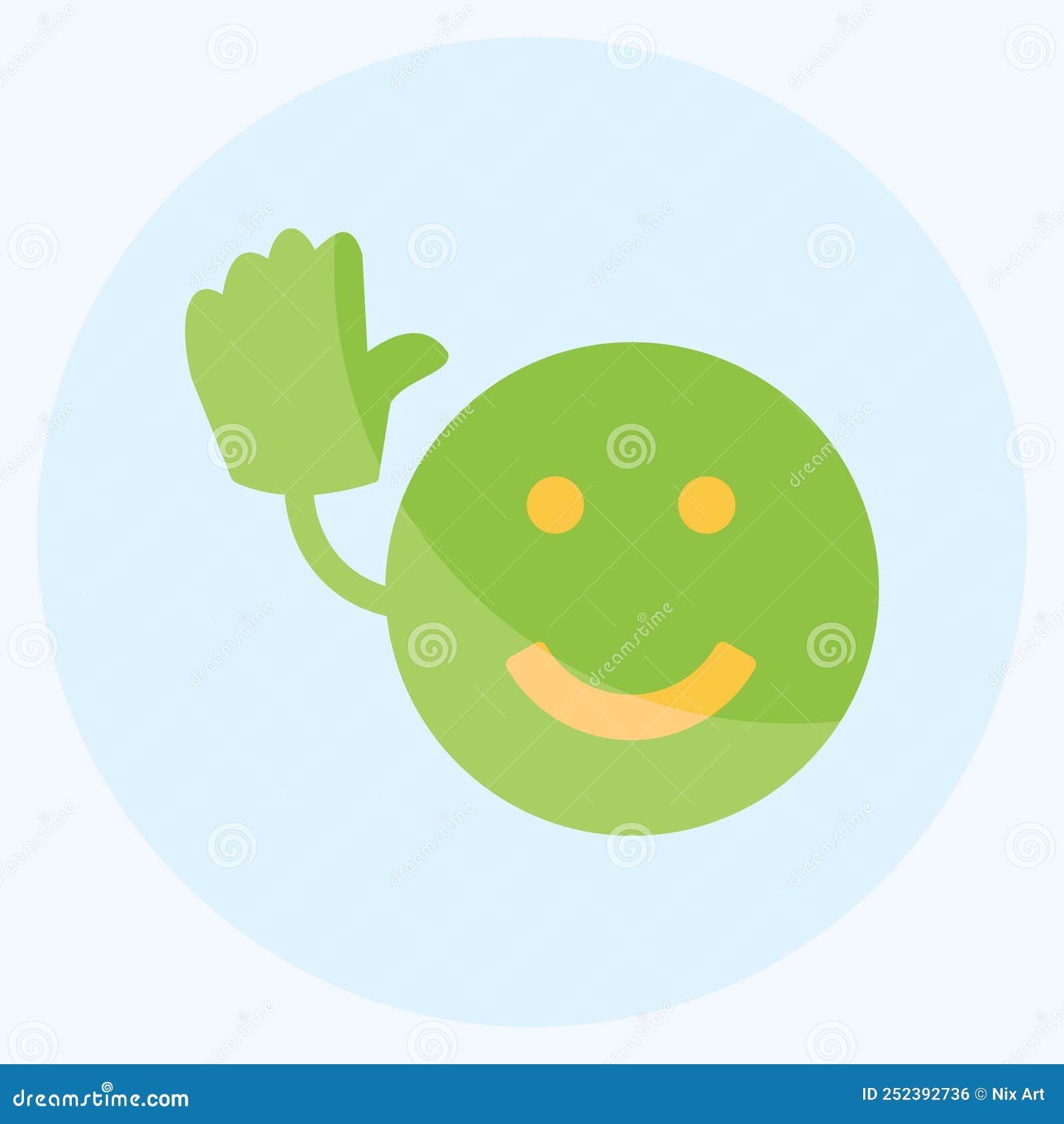 Icon Emoticon Bye. Suitable for Emoticon Symbol. Flat Style. Simple ...