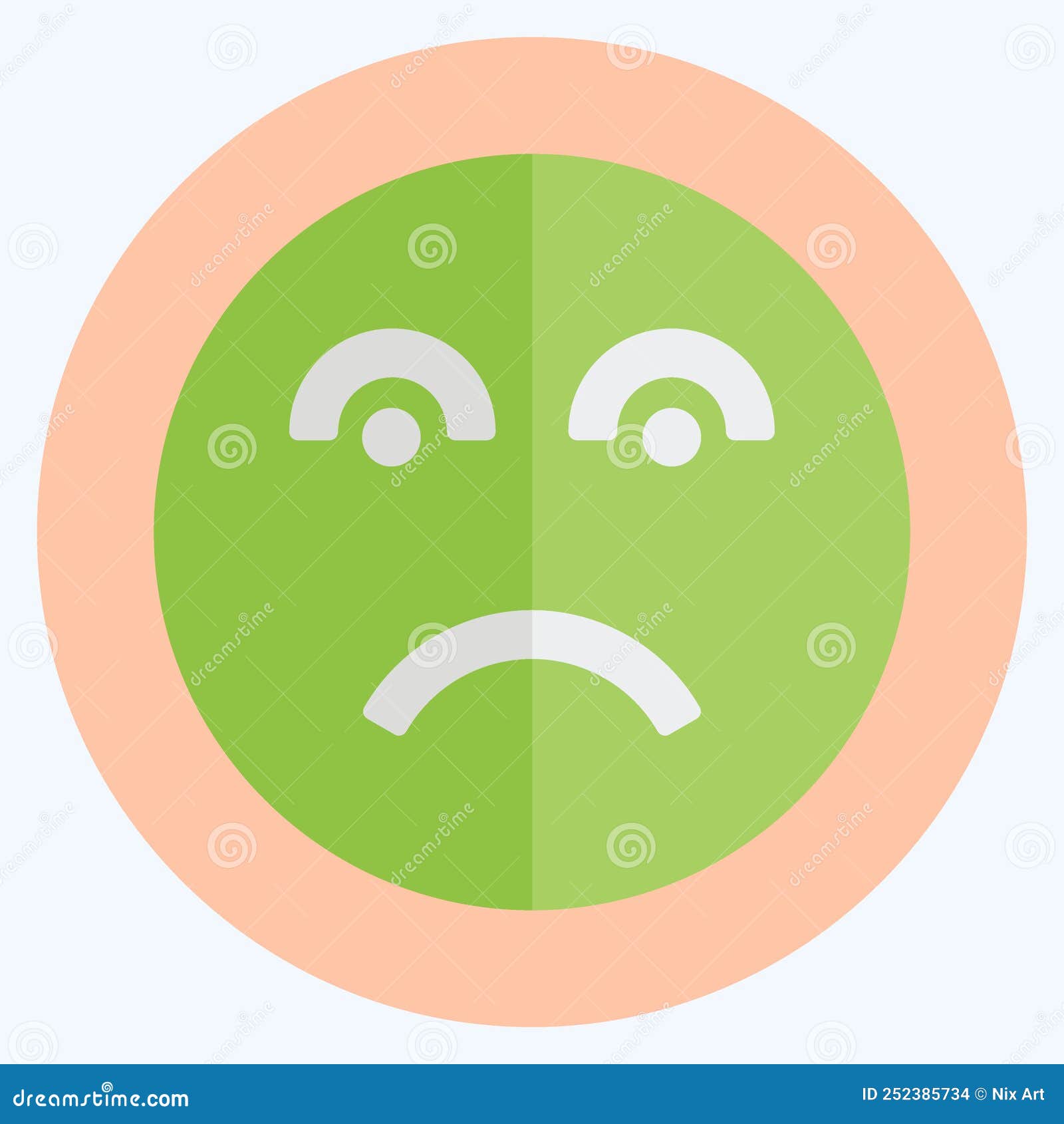 Icon Emoticon Disappointed. Suitable for Emoticon Symbol. Flat Style ...