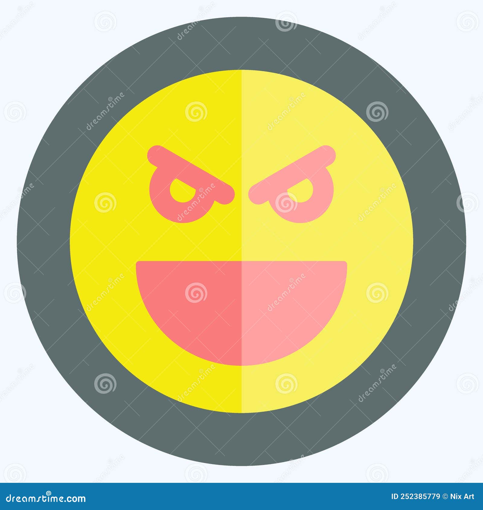 Icon Emoticon Evil. Suitable for Emoticon Symbol. Flat Style. Simple ...