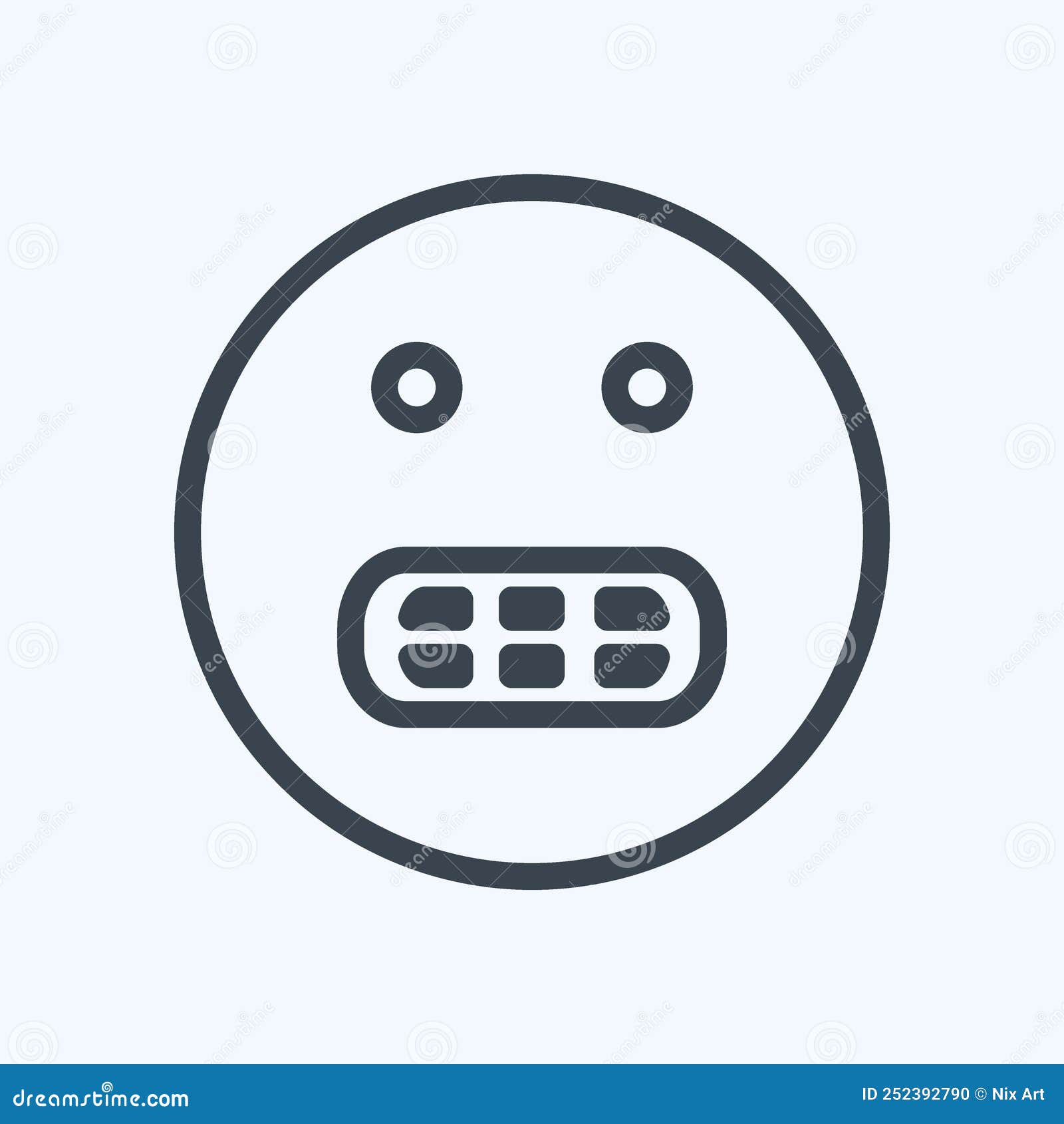 Icon Emoticon Grinning. Suitable for Emoticon Symbol. Line Style ...