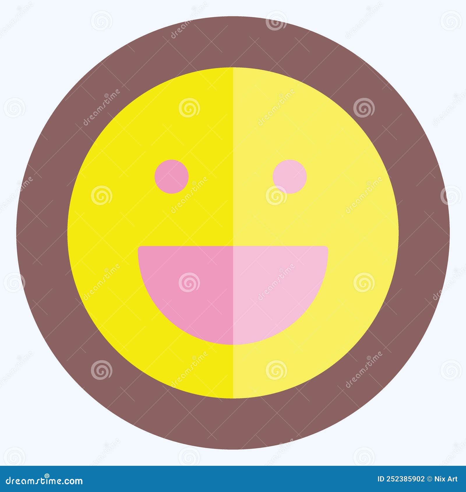 Icon Emoticon Laughing. Suitable for Emoticon Symbol. Flat Style ...