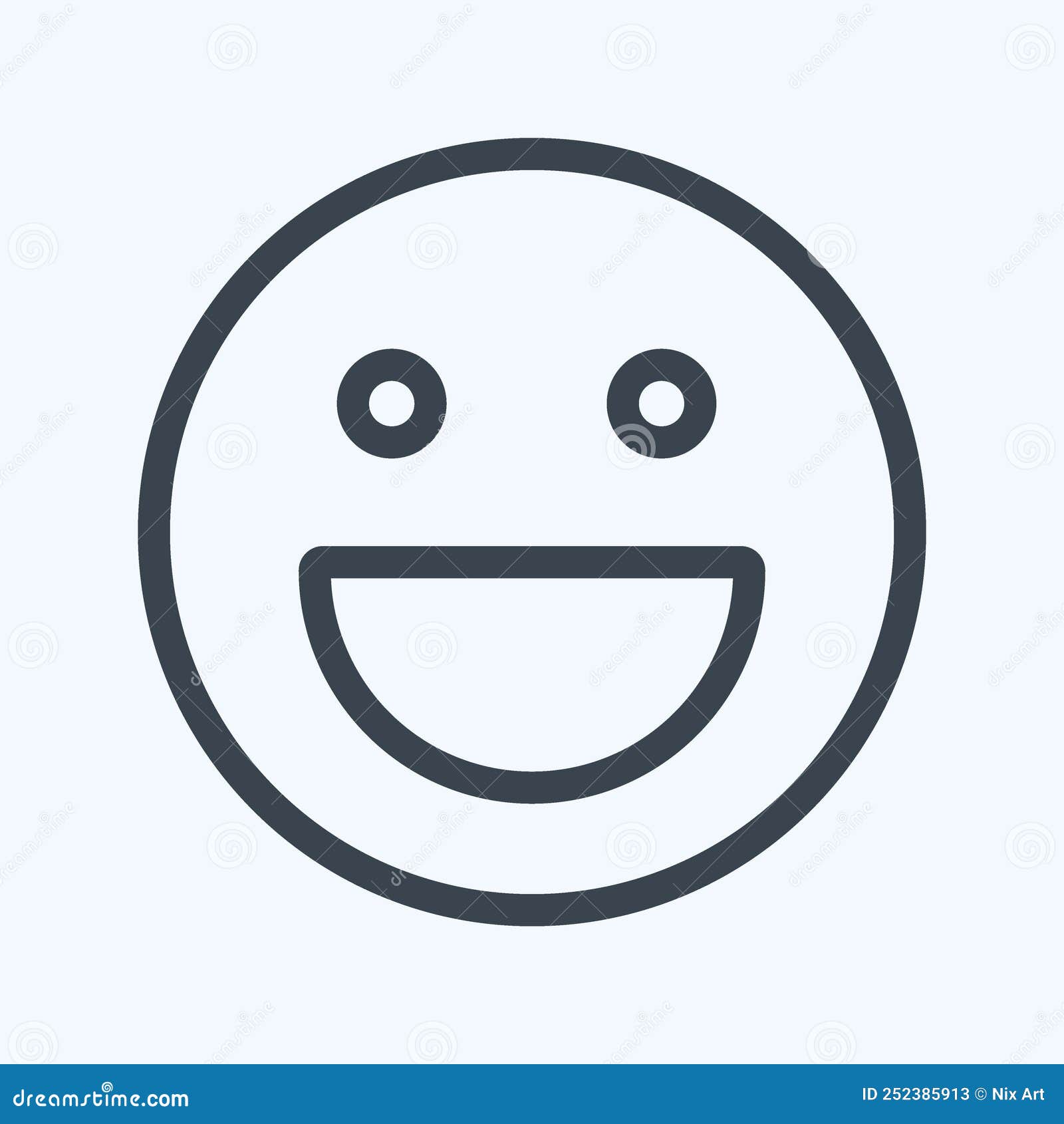 Icon Emoticon Laughing. Suitable for Emoticon Symbol. Line Style ...