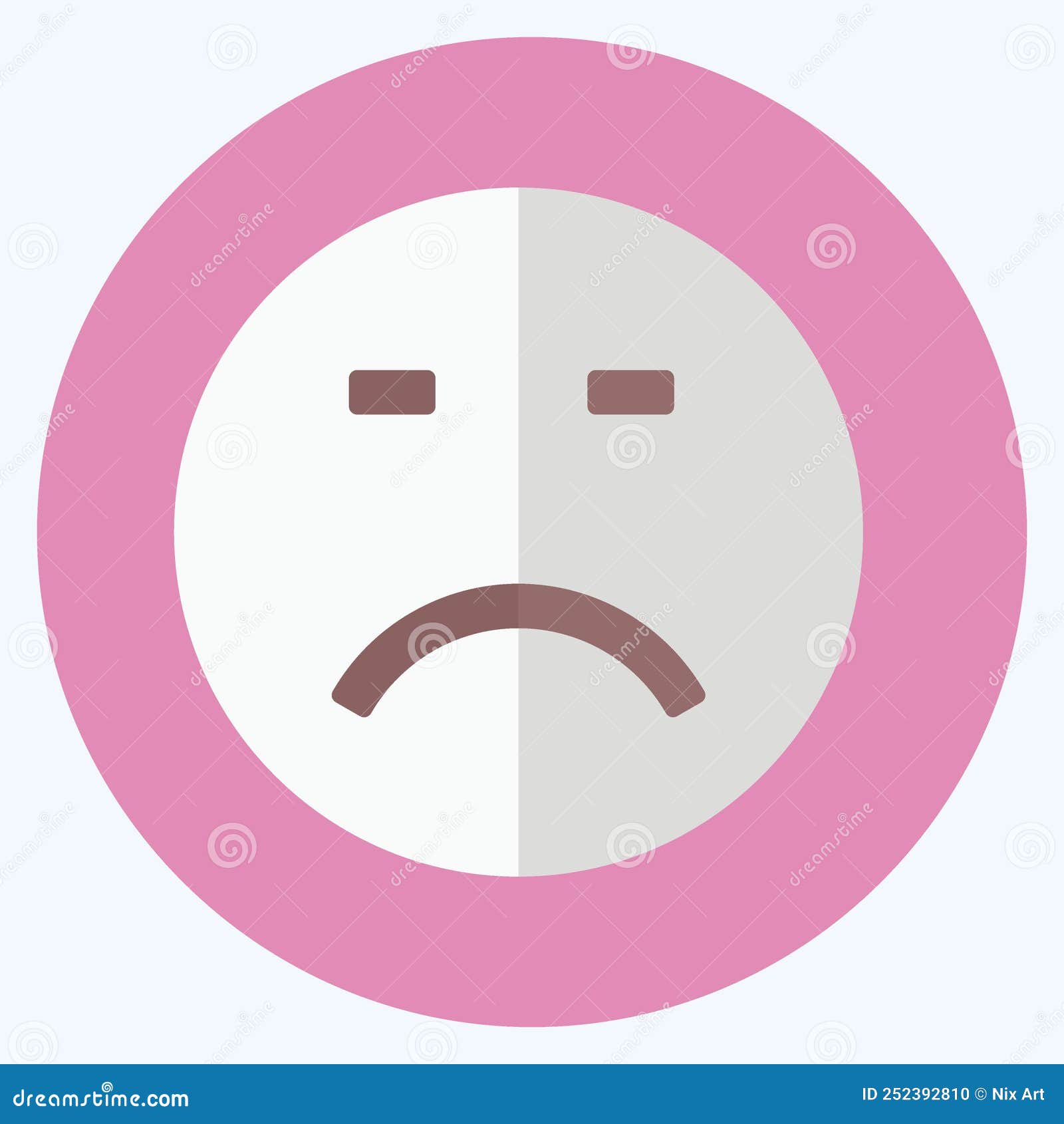 Icon Emoticon Loser. Suitable for Emoticon Symbol. Flat Style. Simple ...