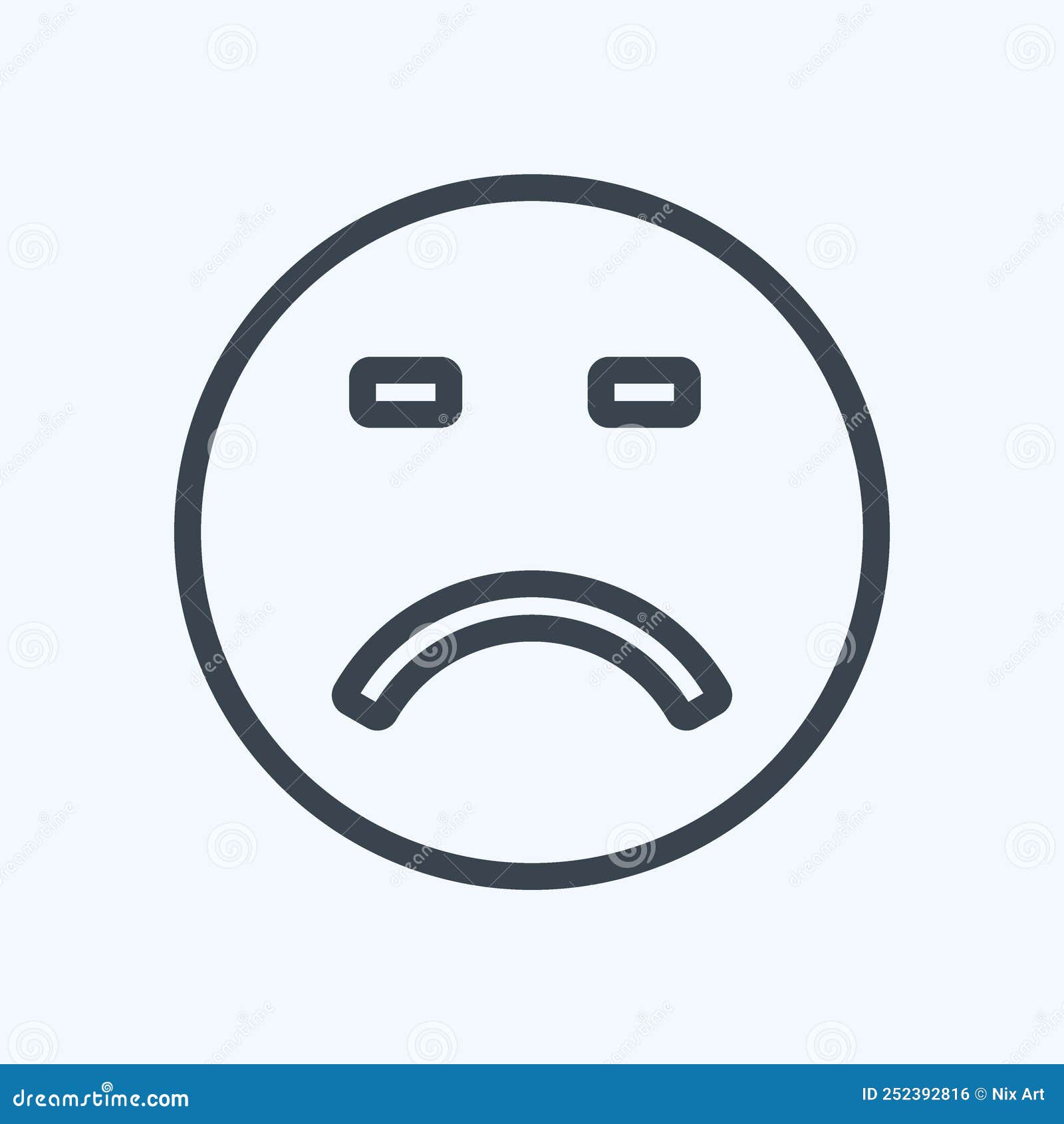Icon Emoticon Loser. Suitable for Emoticon Symbol. Line Style. Simple ...