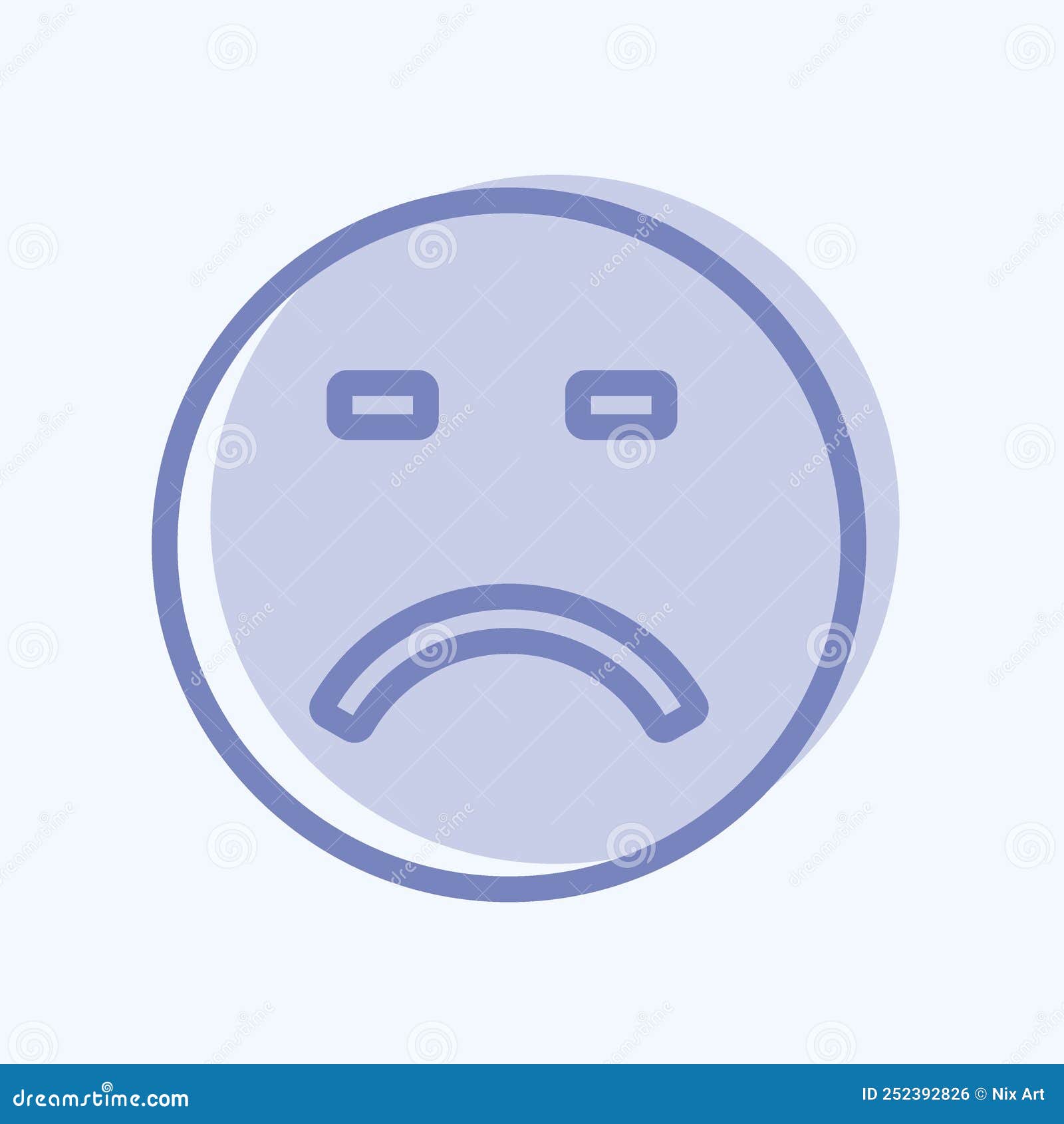 Icon Emoticon Loser. Suitable for Emoticon Symbol. Two Tone Style ...