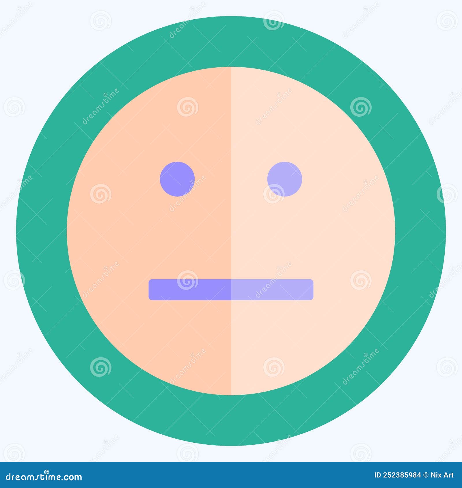 Icon Emoticon Not Talking. Suitable For Emoticon Symbol. Flat Style ...