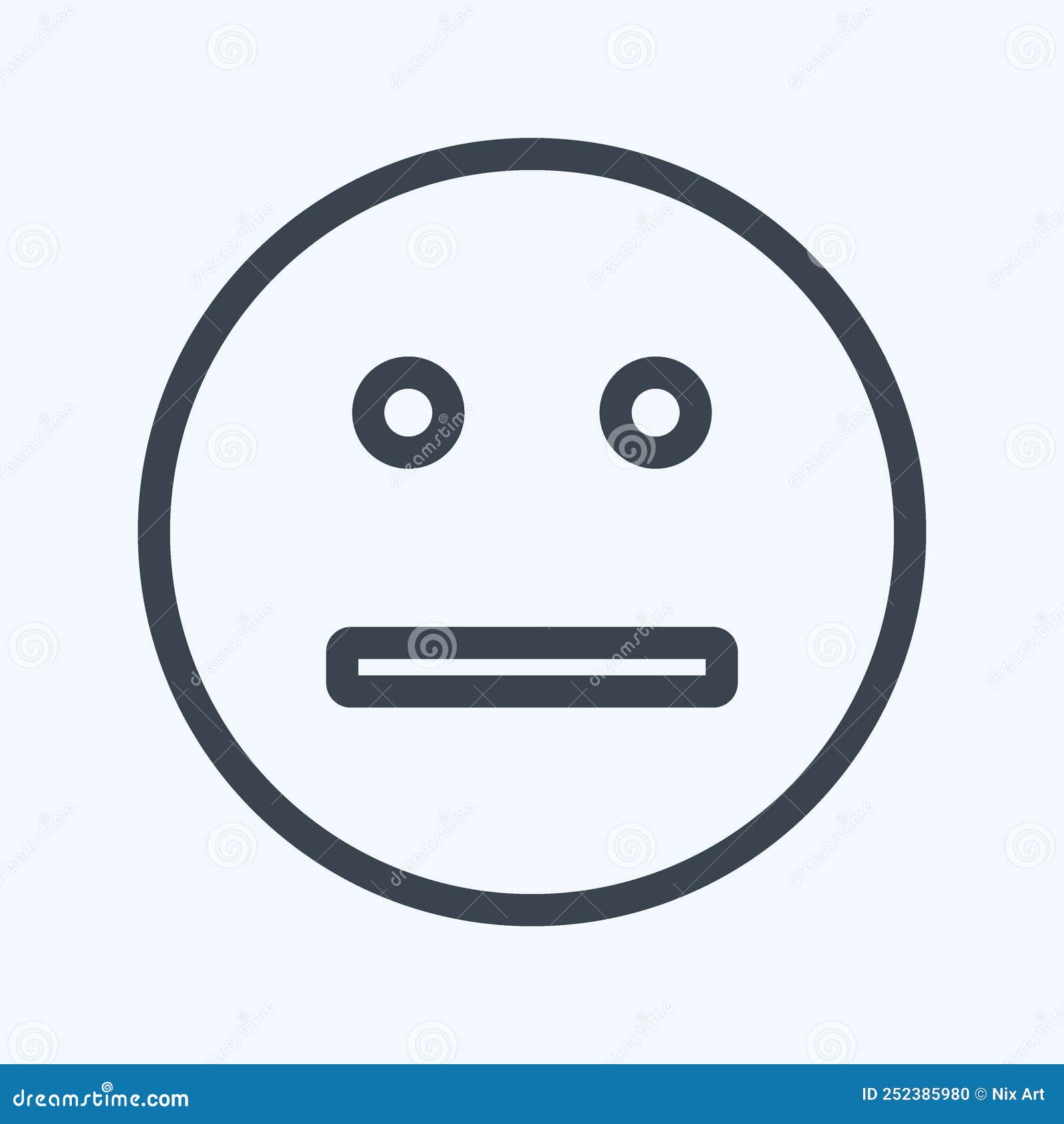 Icon Emoticon Not Talking. Suitable for Emoticon Symbol. Line Style ...