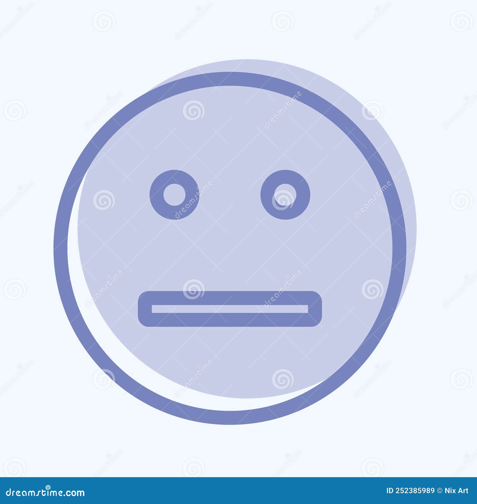 Icon Emoticon Not Talking. Suitable for Emoticon Symbol. Two Tone Style ...