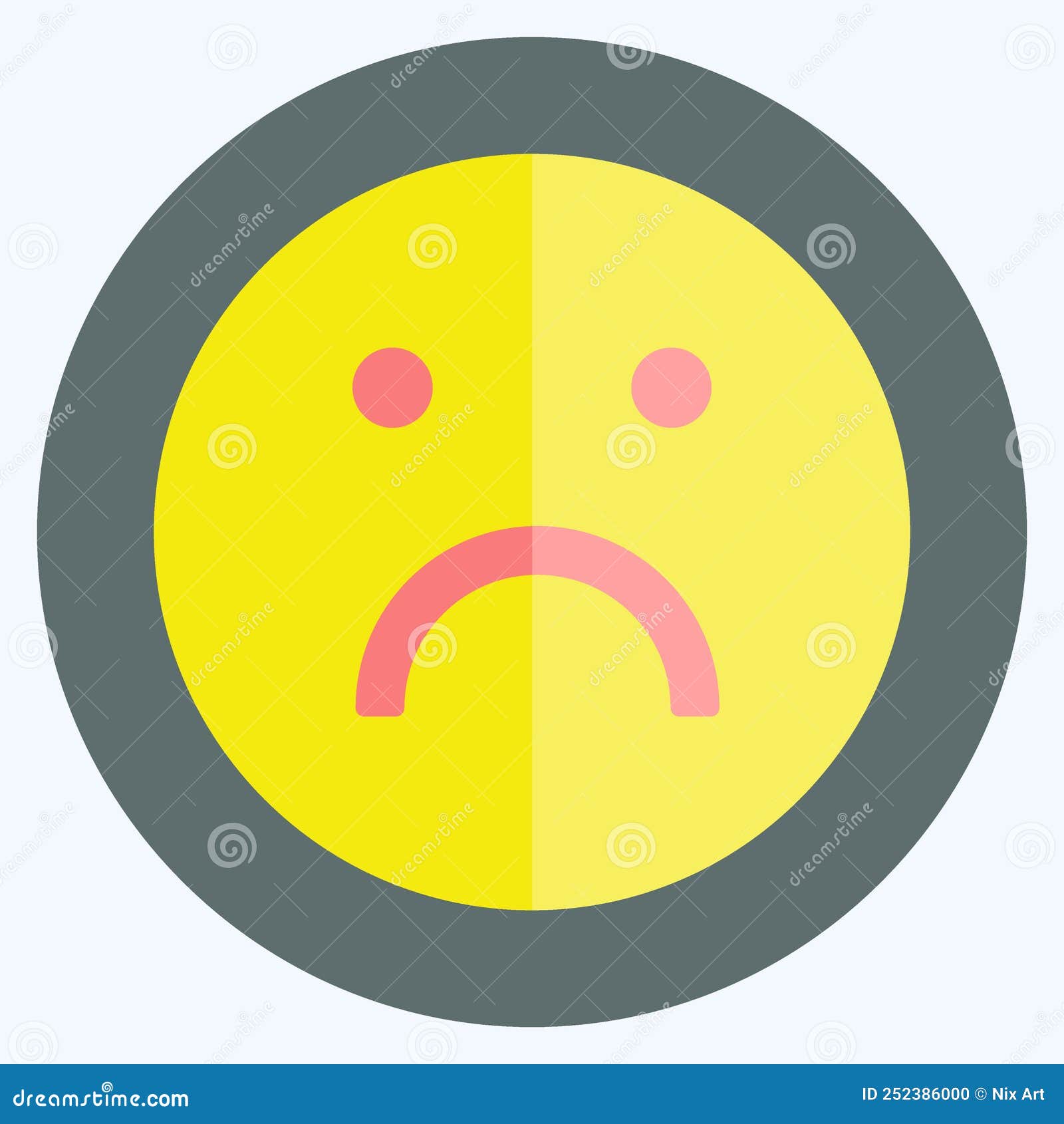 Icon Emoticon Sad. Suitable for Emoticon Symbol. Flat Style. Simple ...