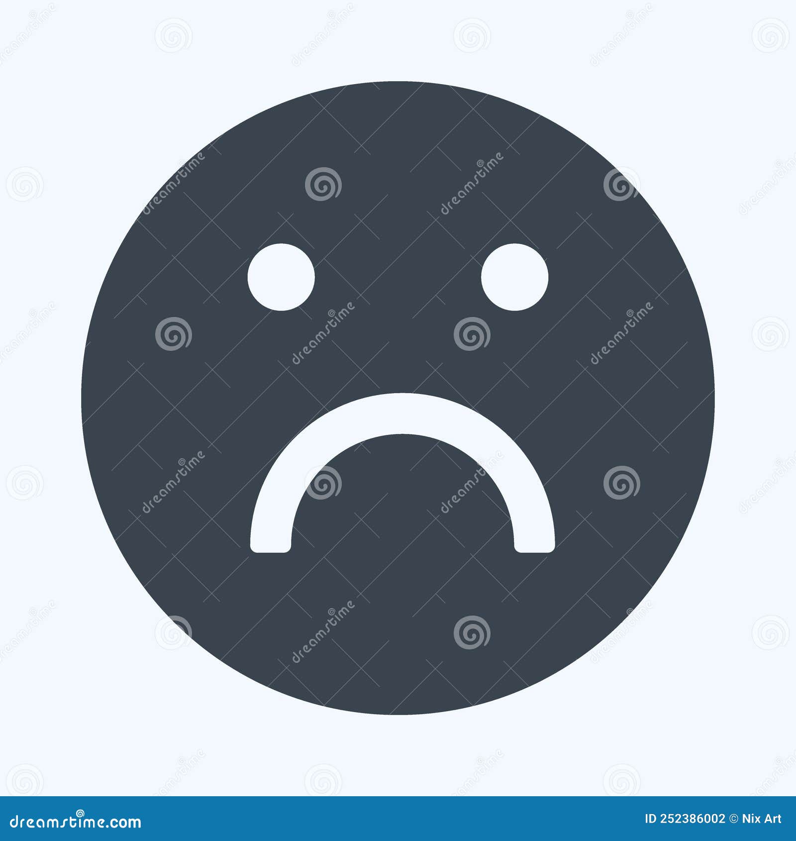 Icon Emoticon Sad. Suitable for Emoticon Symbol. Glyph Style. Simple ...
