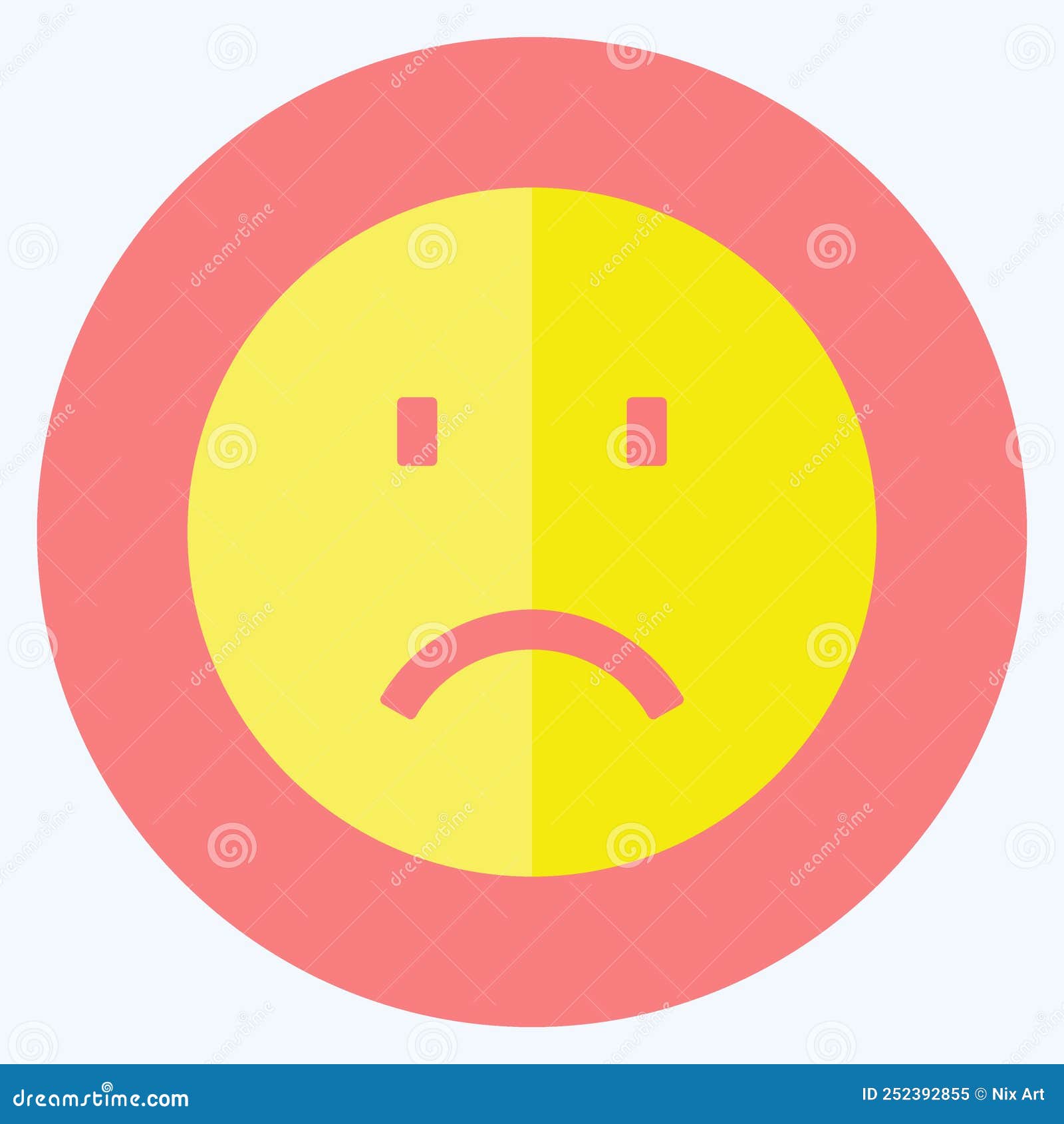 Icon Emoticon Sadness. Suitable For Emoticon Symbol. Flat Style. Simple ...