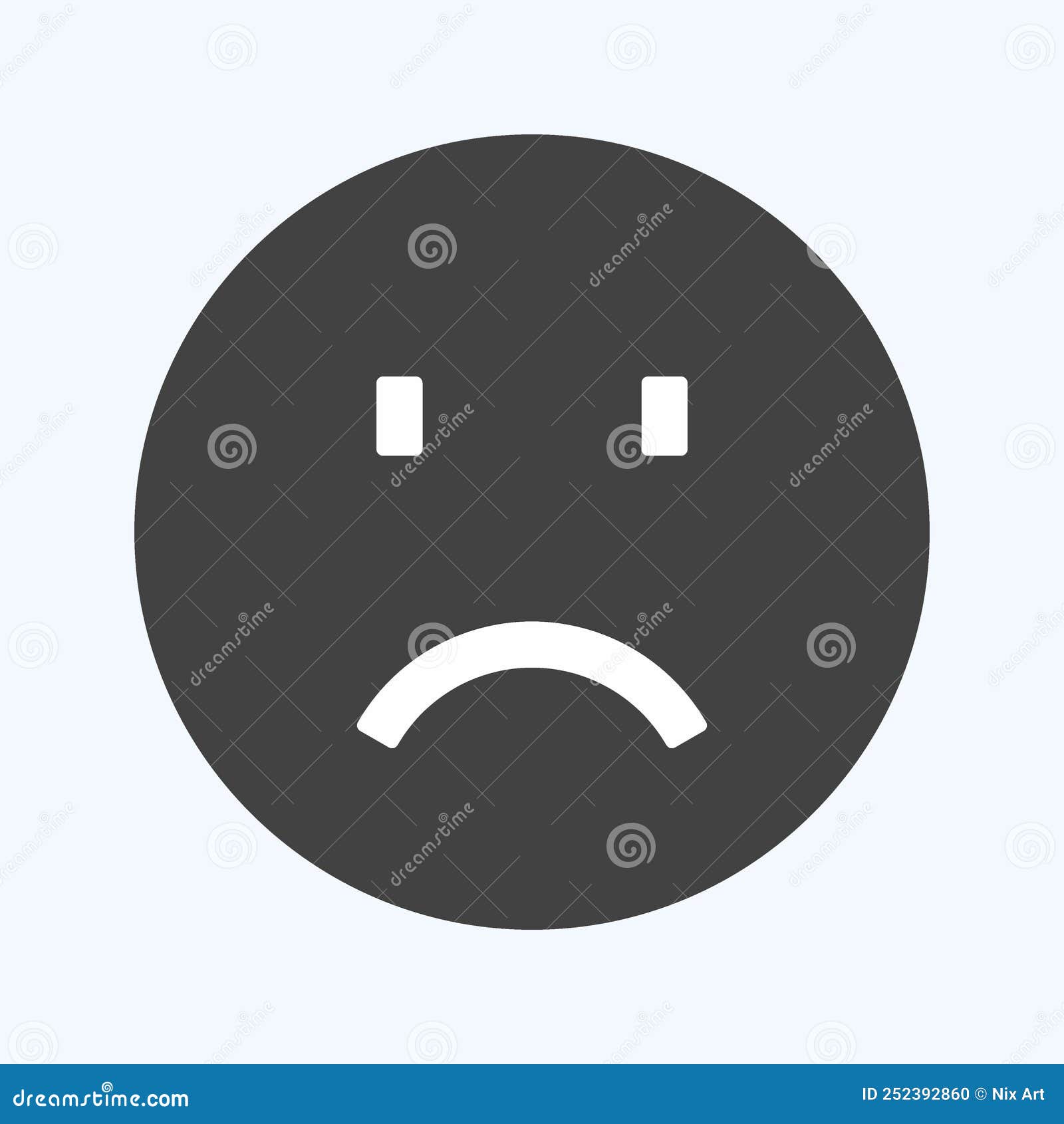 Icon Emoticon Sadness. Suitable For Emoticon Symbol. Glyph Style ...