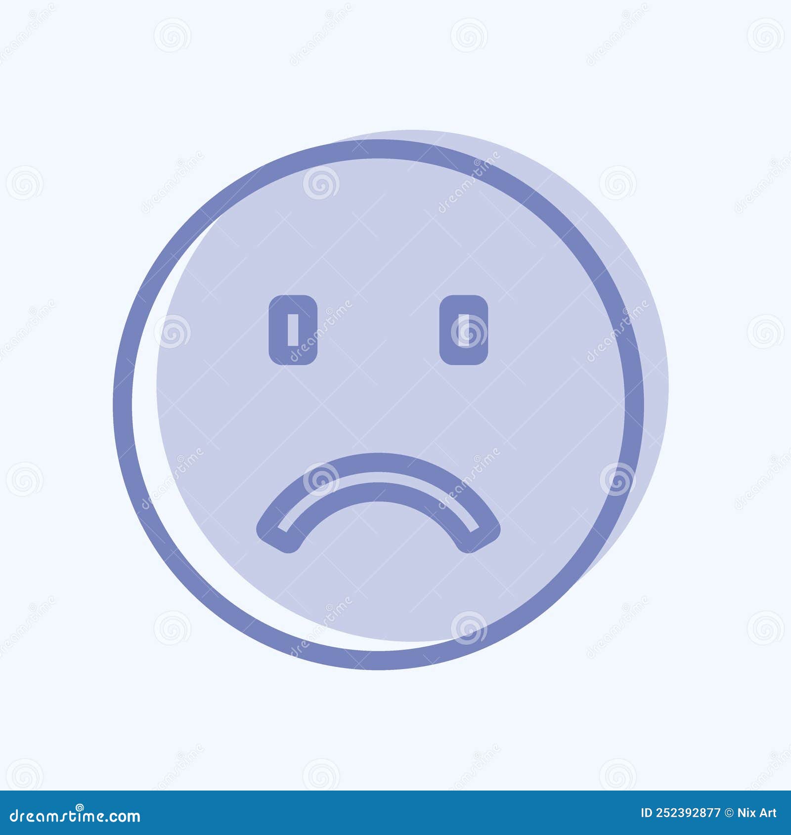 Icon Emoticon Sadness. Suitable for Emoticon Symbol. Two Tone Style ...