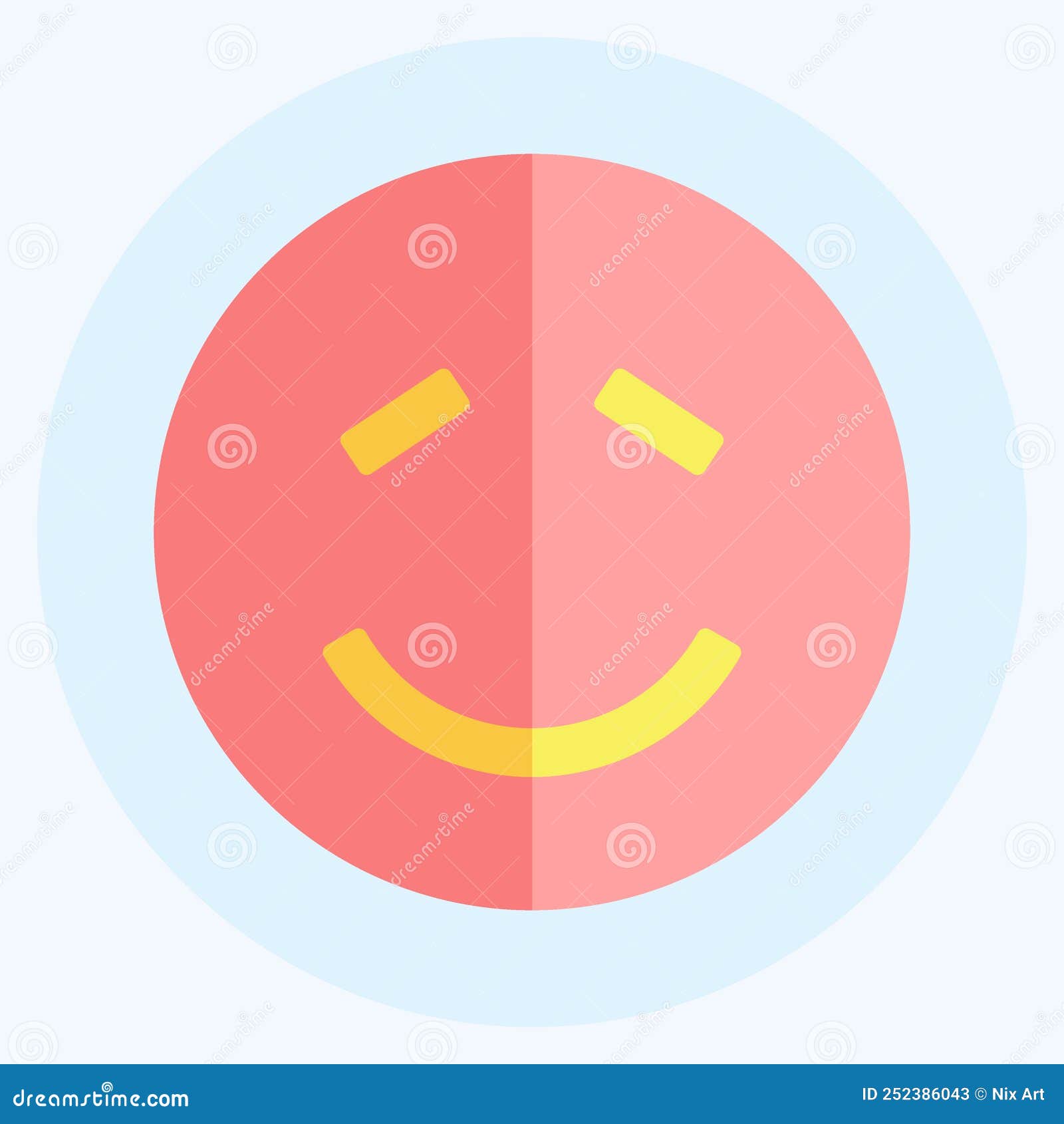 Icon Emoticon Shy. Suitable for Emoticon Symbol. Flat Style. Simple ...