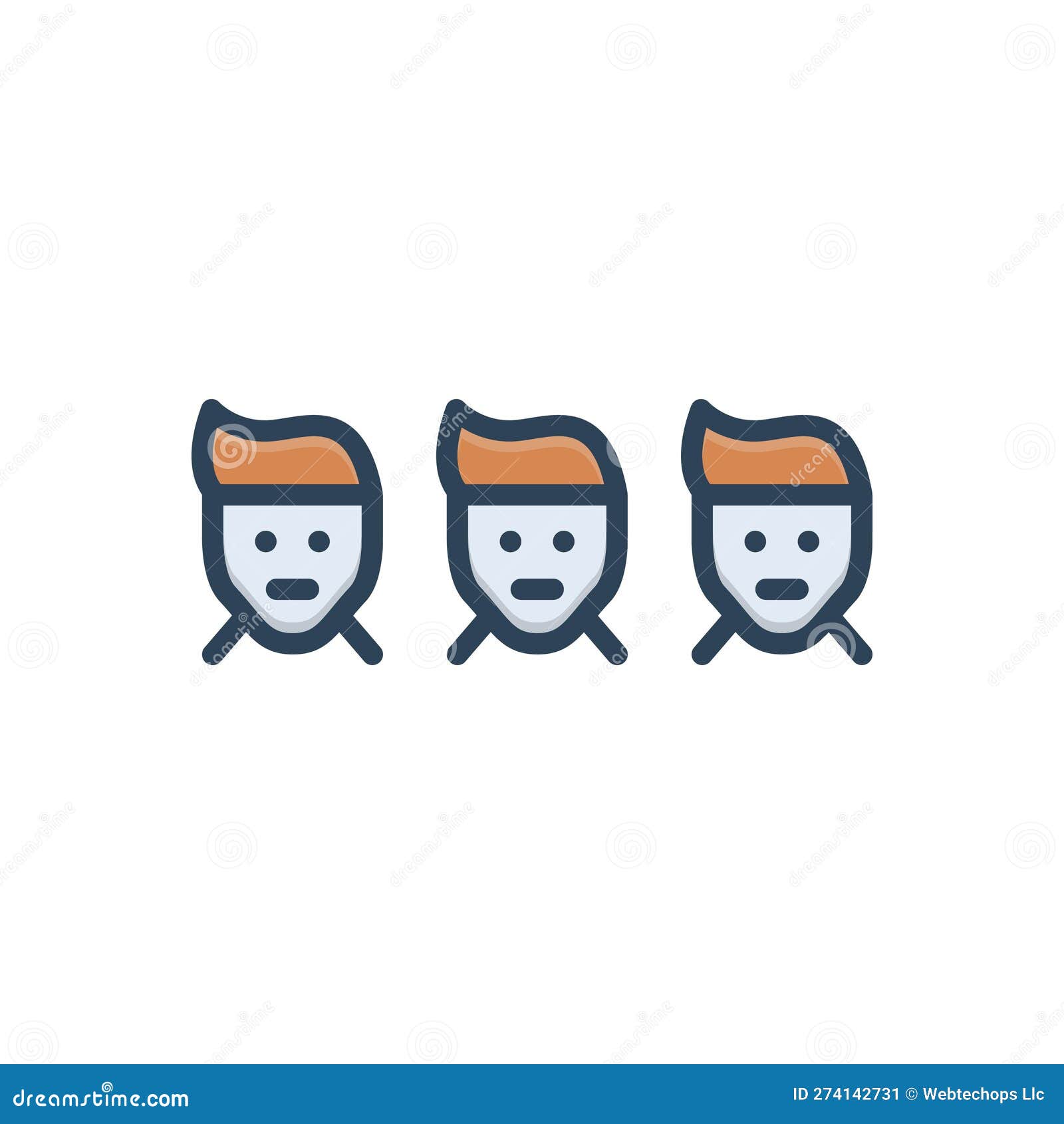 Color Illustration Icon for Emotions, Indoctrination and Face Stock ...