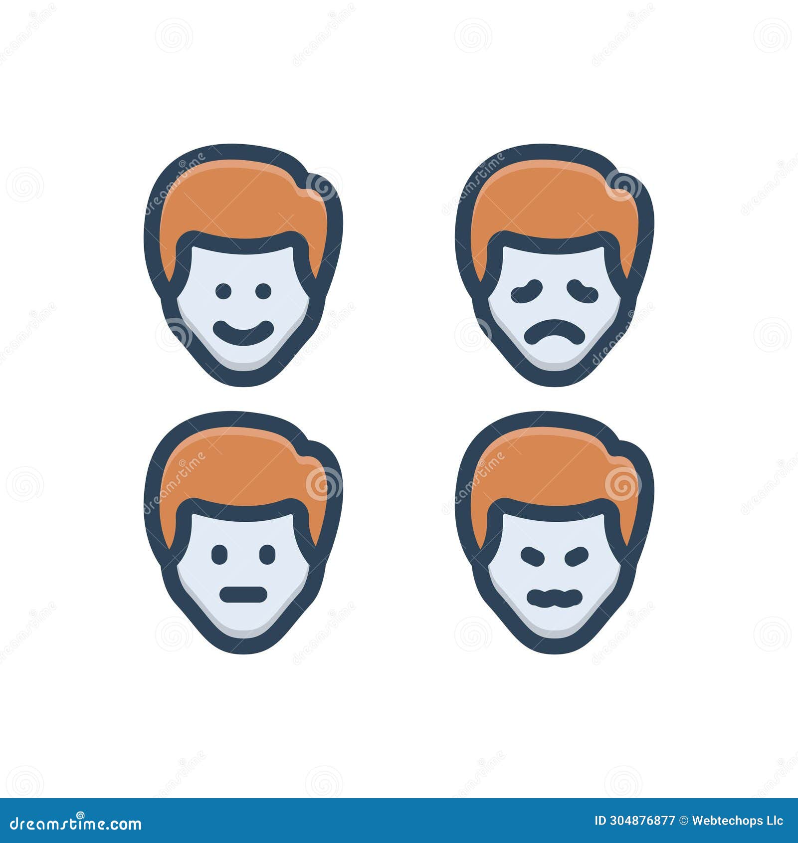 Color Illustration Icon for Emotions, Reaction and Feeling Stock ...