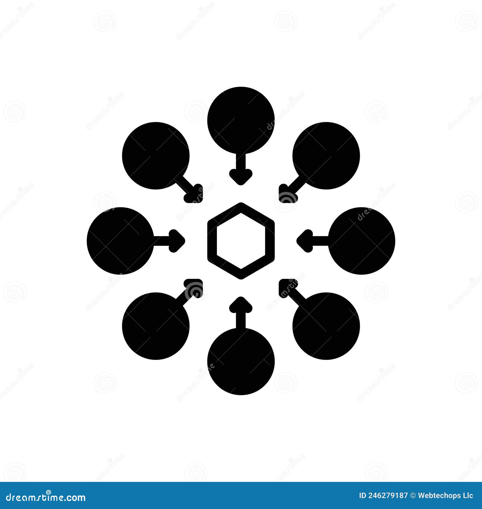Black Solid Icon for Emphasis, Focus and Grandness Stock Vector ...