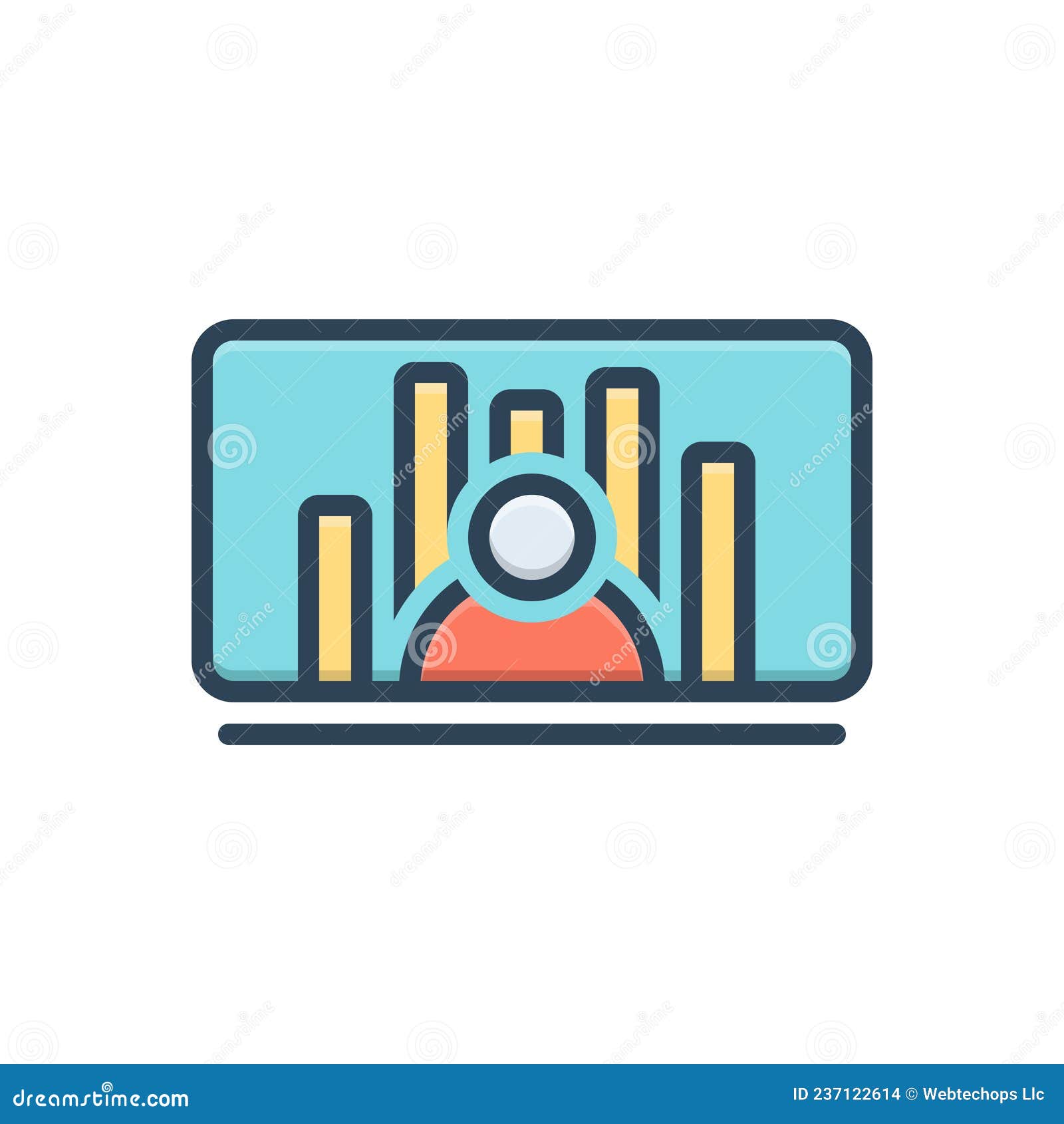 Color Illustration Icon for Employee Data, Strategy and Presentation ...