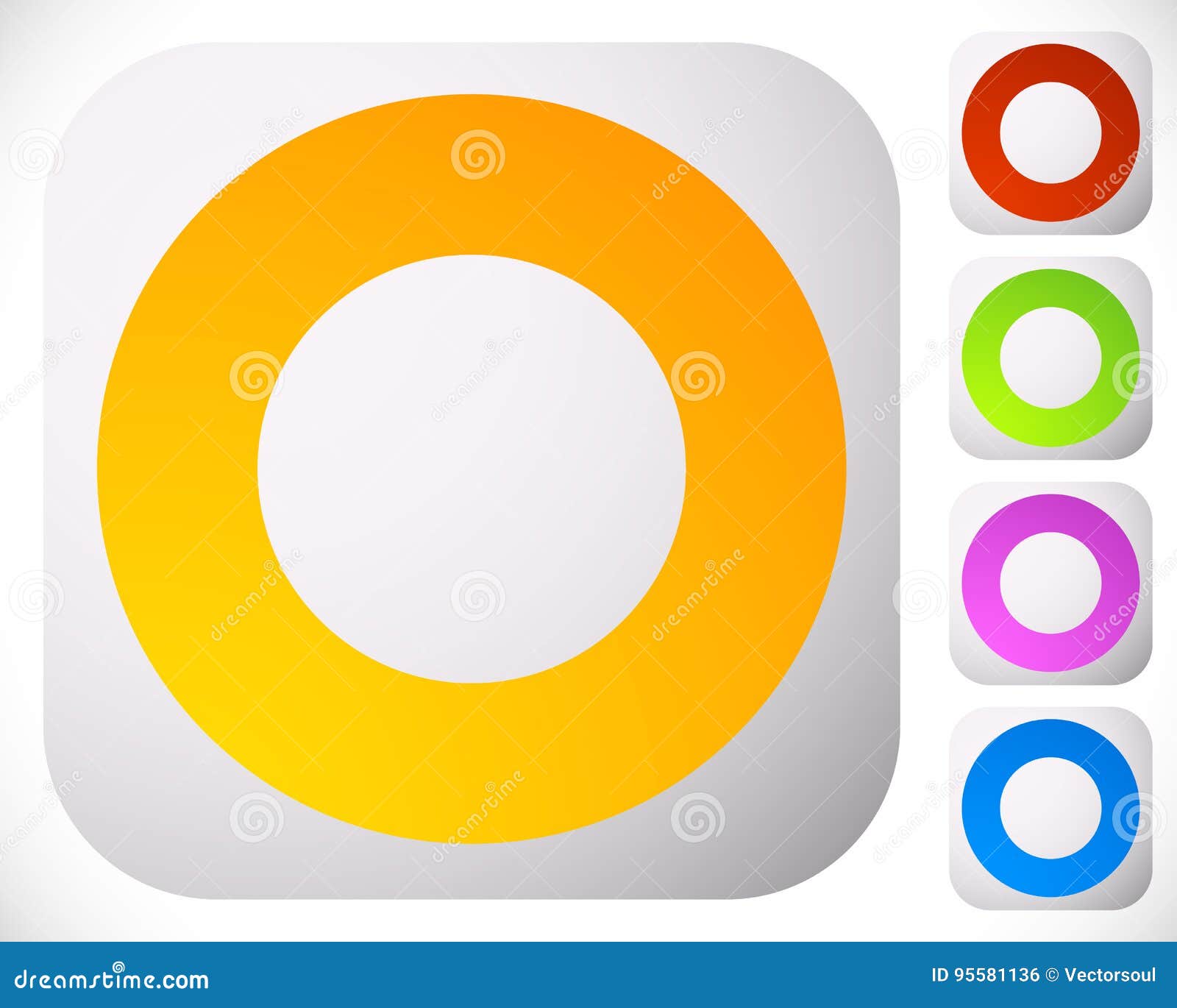 Icon with Empty Circle. Circle Generic Motif Icon Stock Vector ...