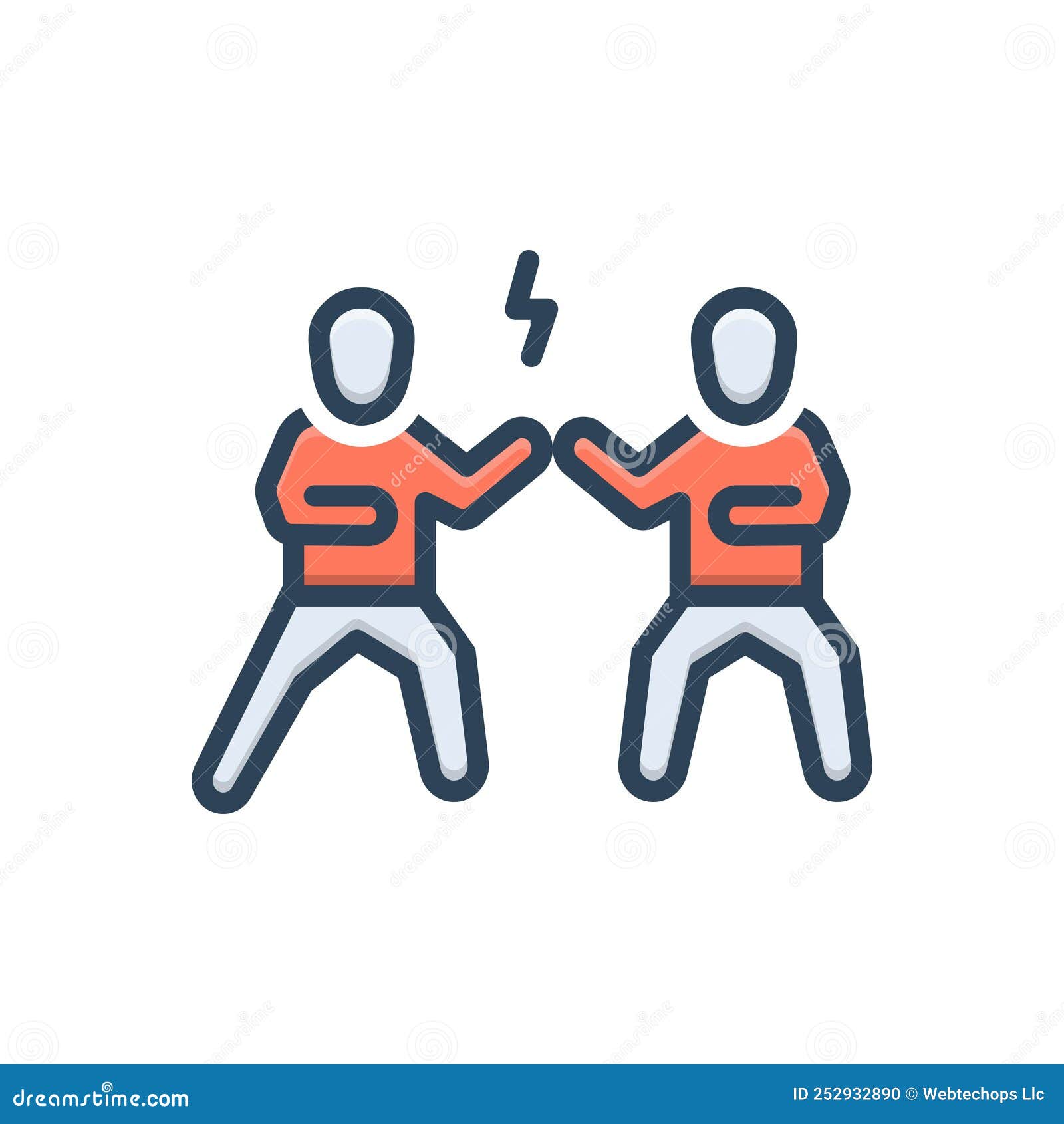 Color Illustration Icon for Encounter, Combat and Confrontation Stock ...