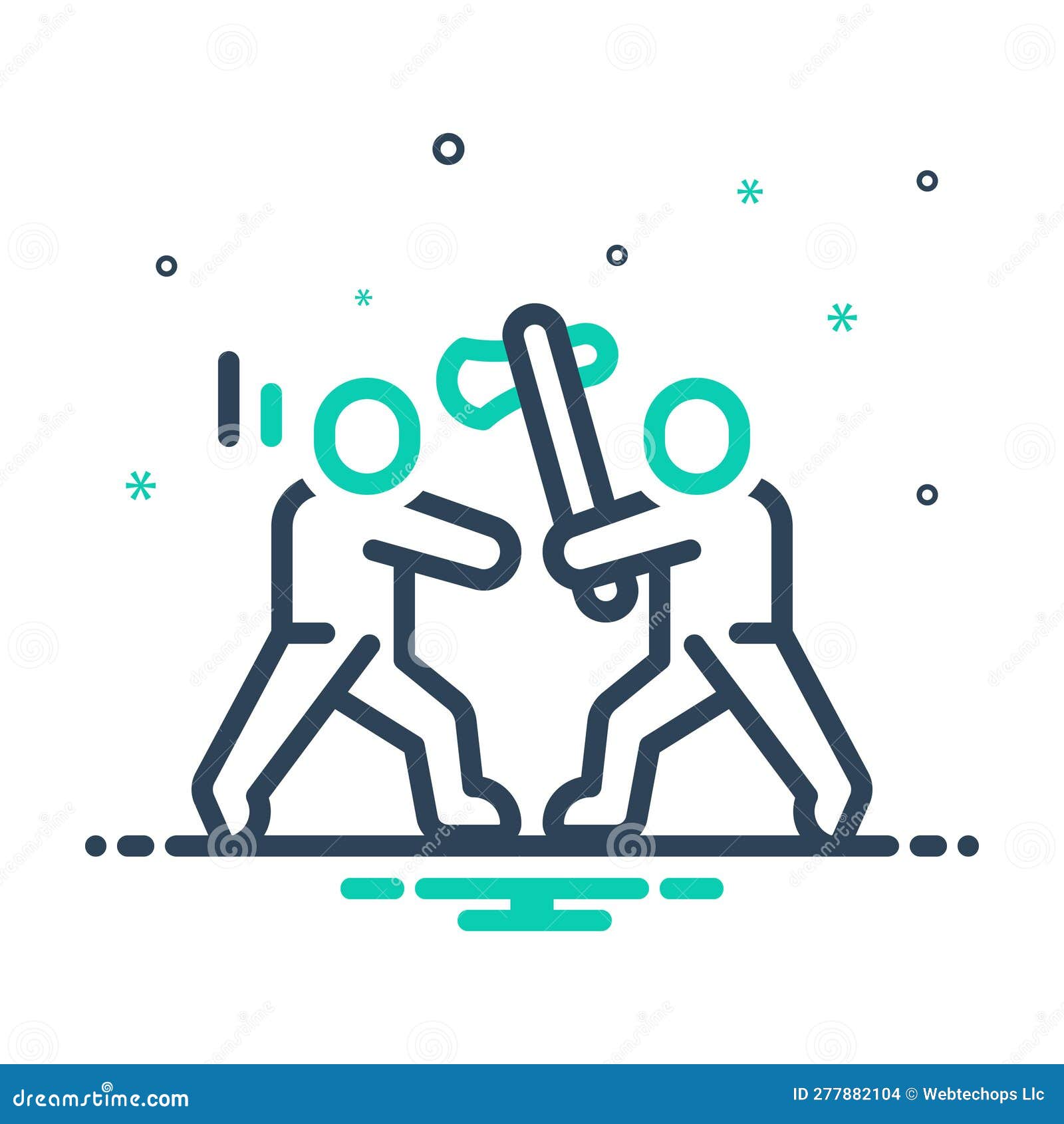 Mix Icon for Enemies, Adversary and Attack Stock Vector - Illustration ...