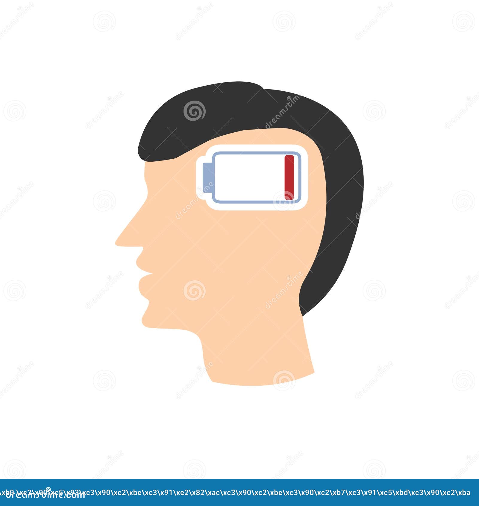 Icon Energy Level at Zero, Fatigue, Vector Illustration Stock Vector ...