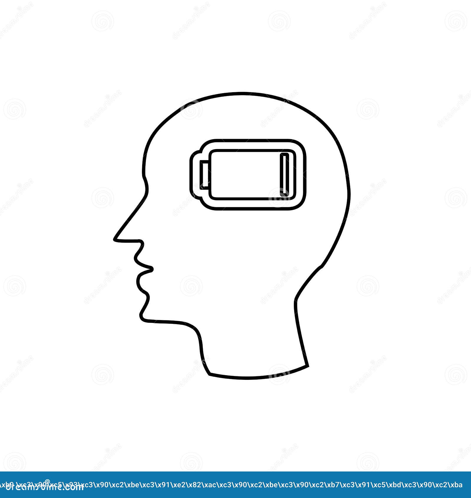 Icon Energy Level at Zero, Fatigue, Vector Illustration Stock Vector ...