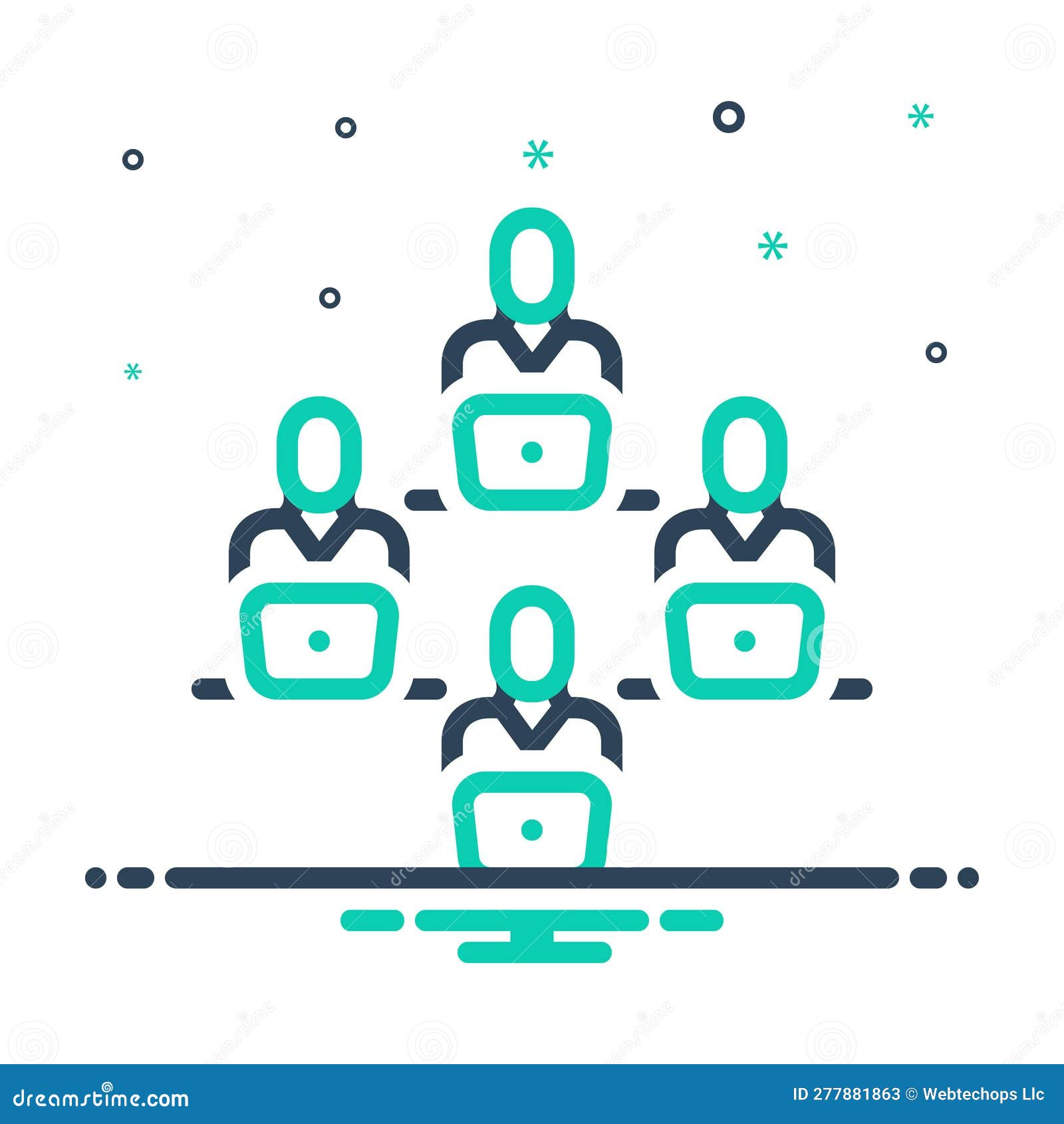 Mix Icon for Engaged, Busy and Work Stock Illustration - Illustration ...