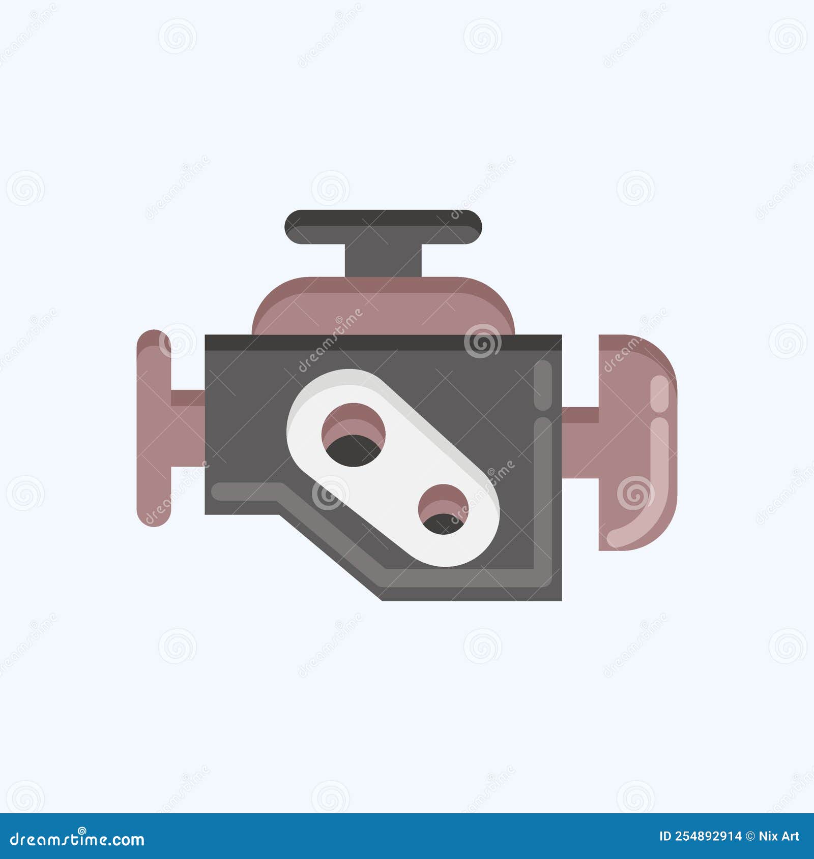 Icon Engine Warning. Suitable for Automotive Symbol. Flat Style. Simple ...