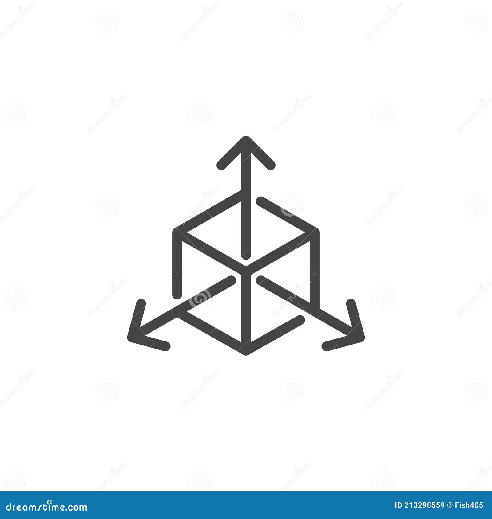 Icon on Engineering 3D Modeling and Prototyping or Dimensions and Sizes ...