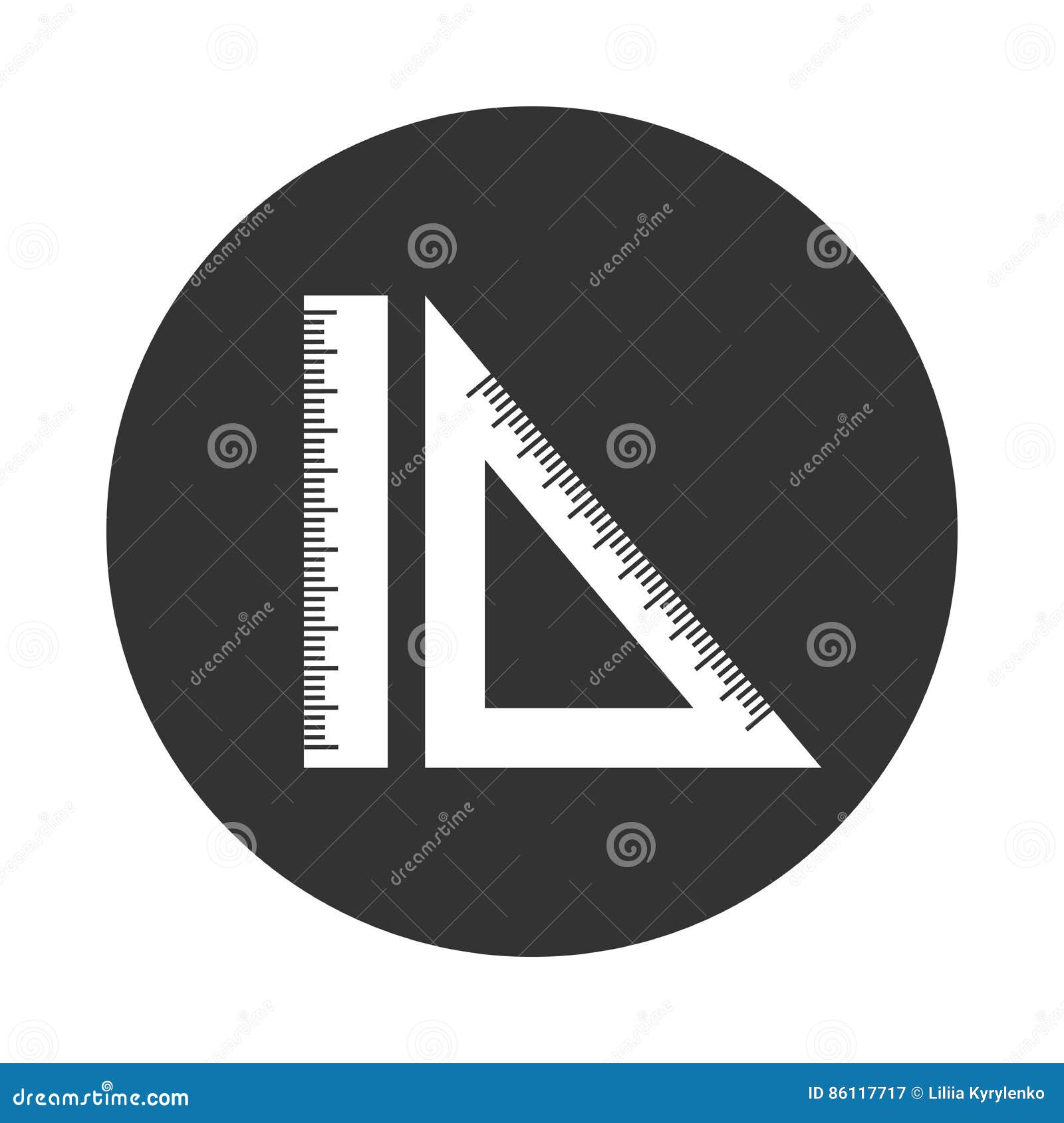 Icon Engineering Geometry Ruler and Setsquare Stock Illustration ...