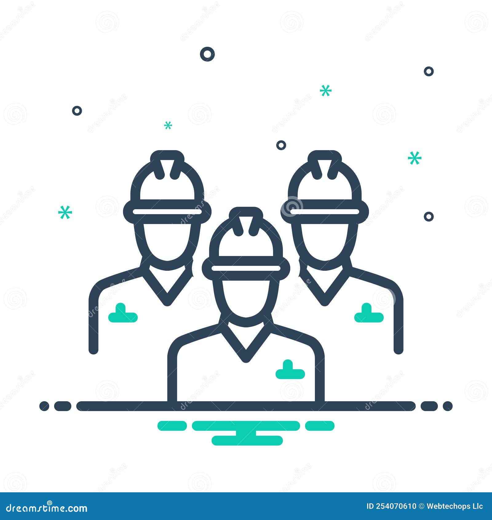 Mix Icon for Engineers, Machinist and Contractors Stock Illustration ...