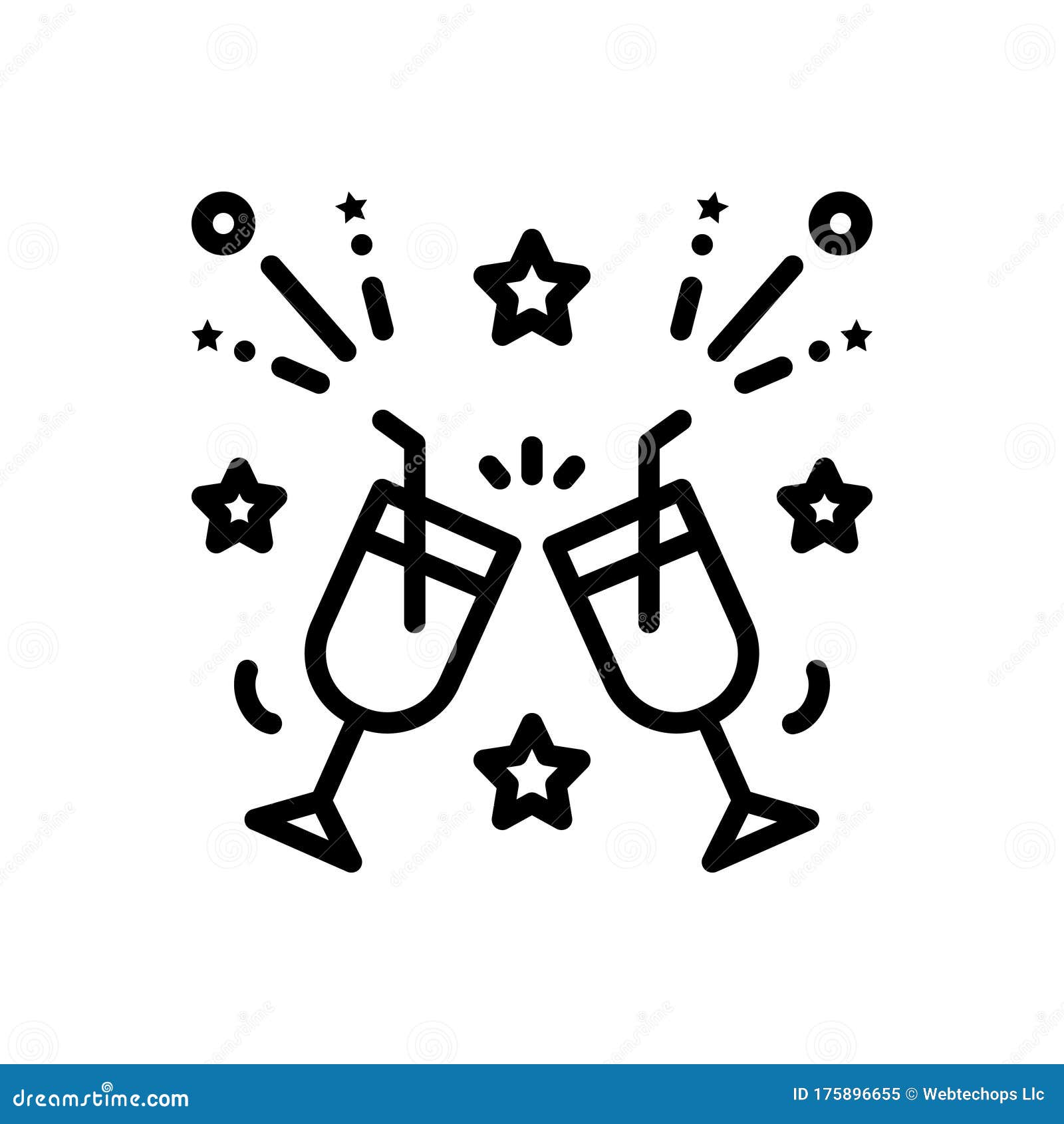 Black Line Icon for Enjoy, Delight and Enjoyment Stock Vector ...