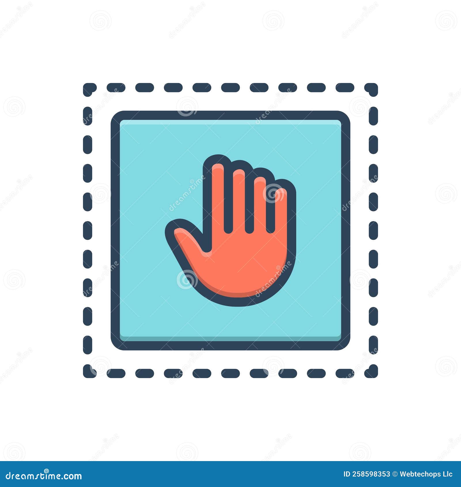 Color Illustration Icon for Enough, Stop and Hand Stock Vector ...
