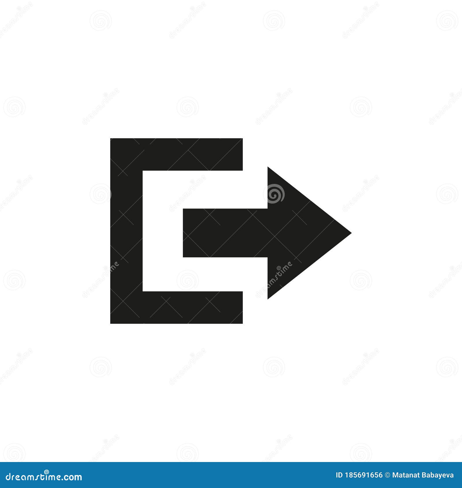 Icon of Entrance or Log in Sign.entrance Vector Icon , Lorem Ipsum Flat ...