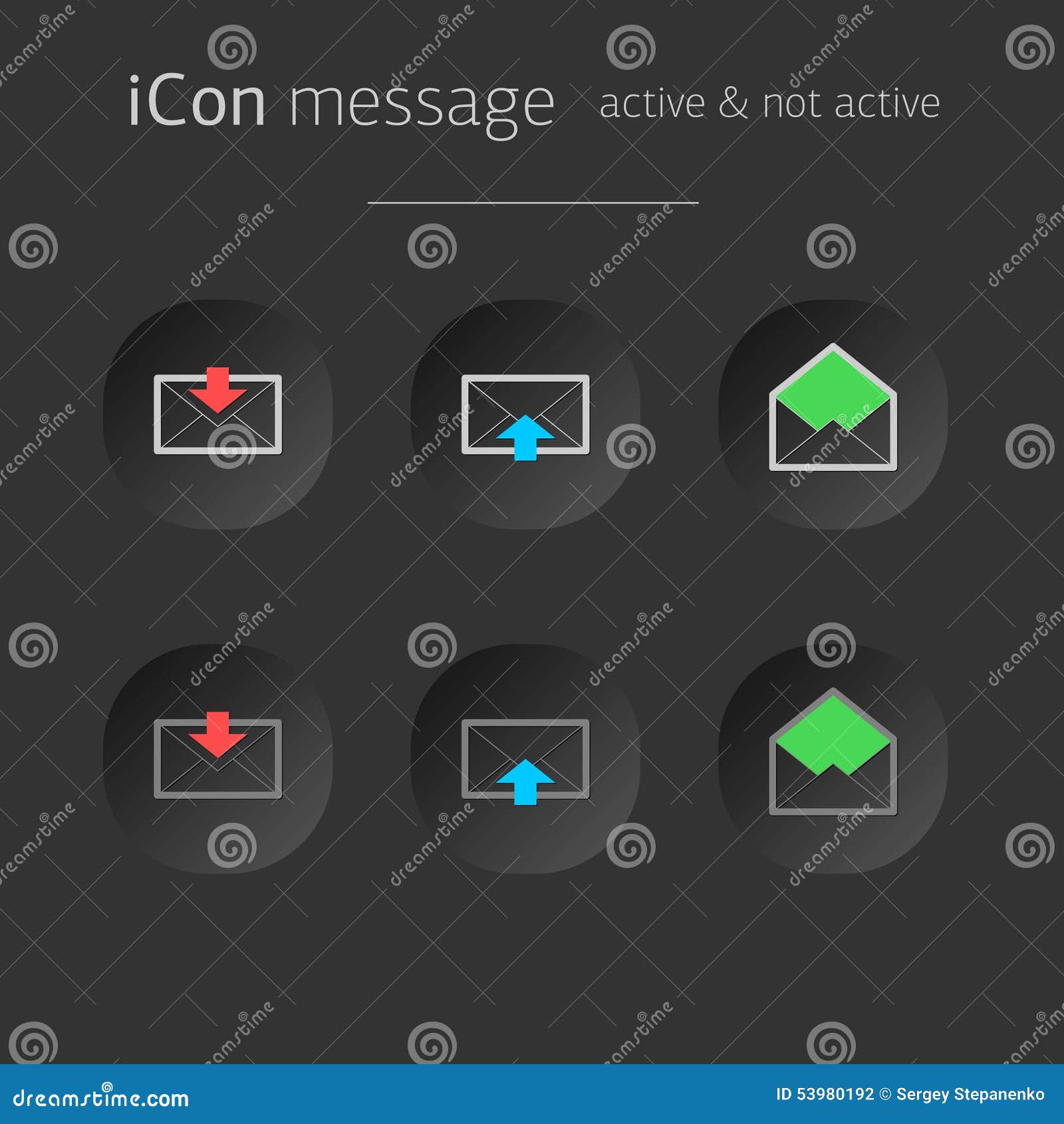 ICON envelope stock vector. Illustration of screenshot - 53980192