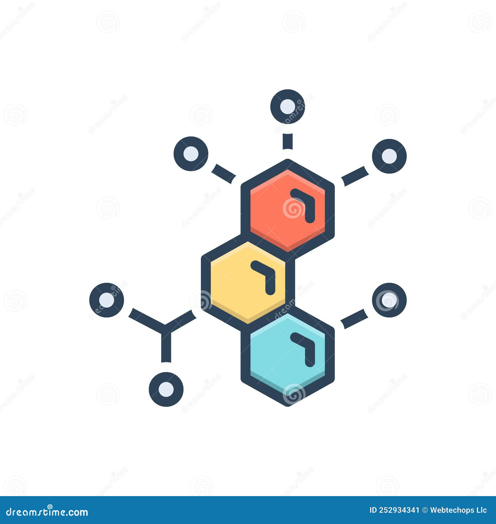 Color Illustration Icon for Enzyme, Chemistry and Formula Stock Vector ...