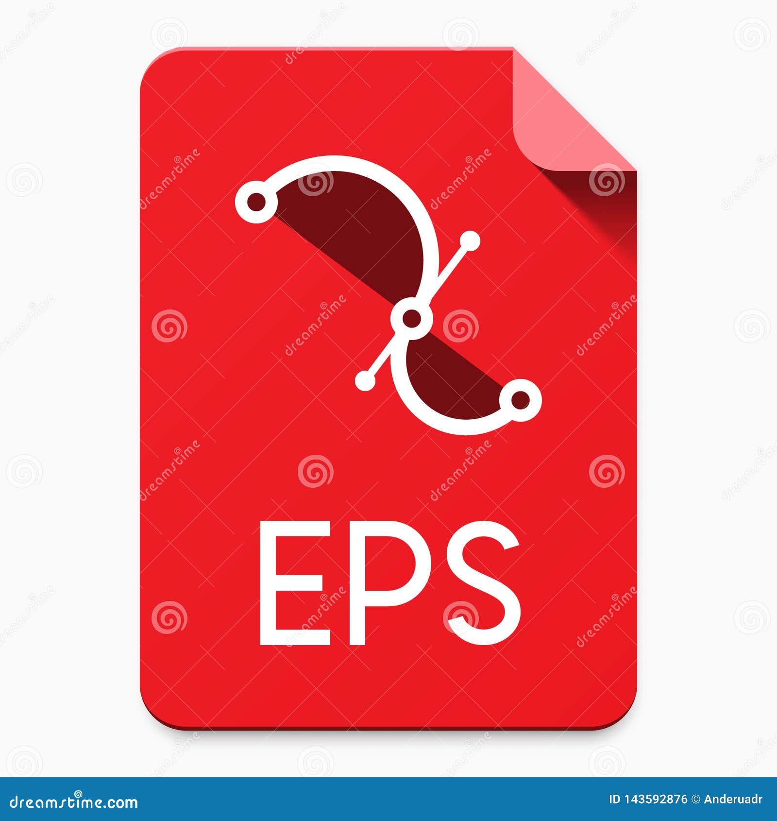 EPS Flat Style File Type Pictogram Stock Vector - Illustration of ...