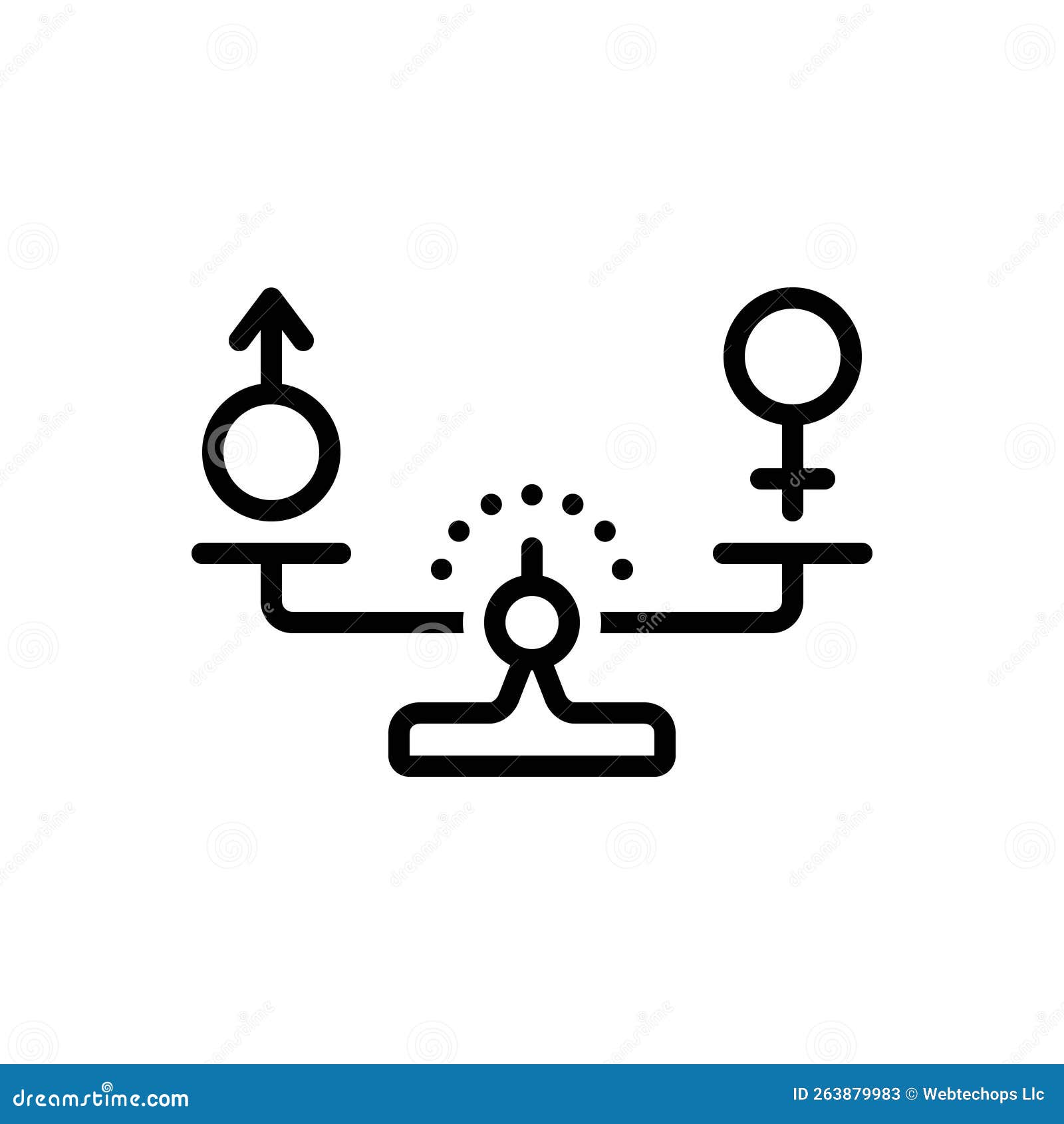Black Line Icon for Equal, Balance and Social Stock Vector ...