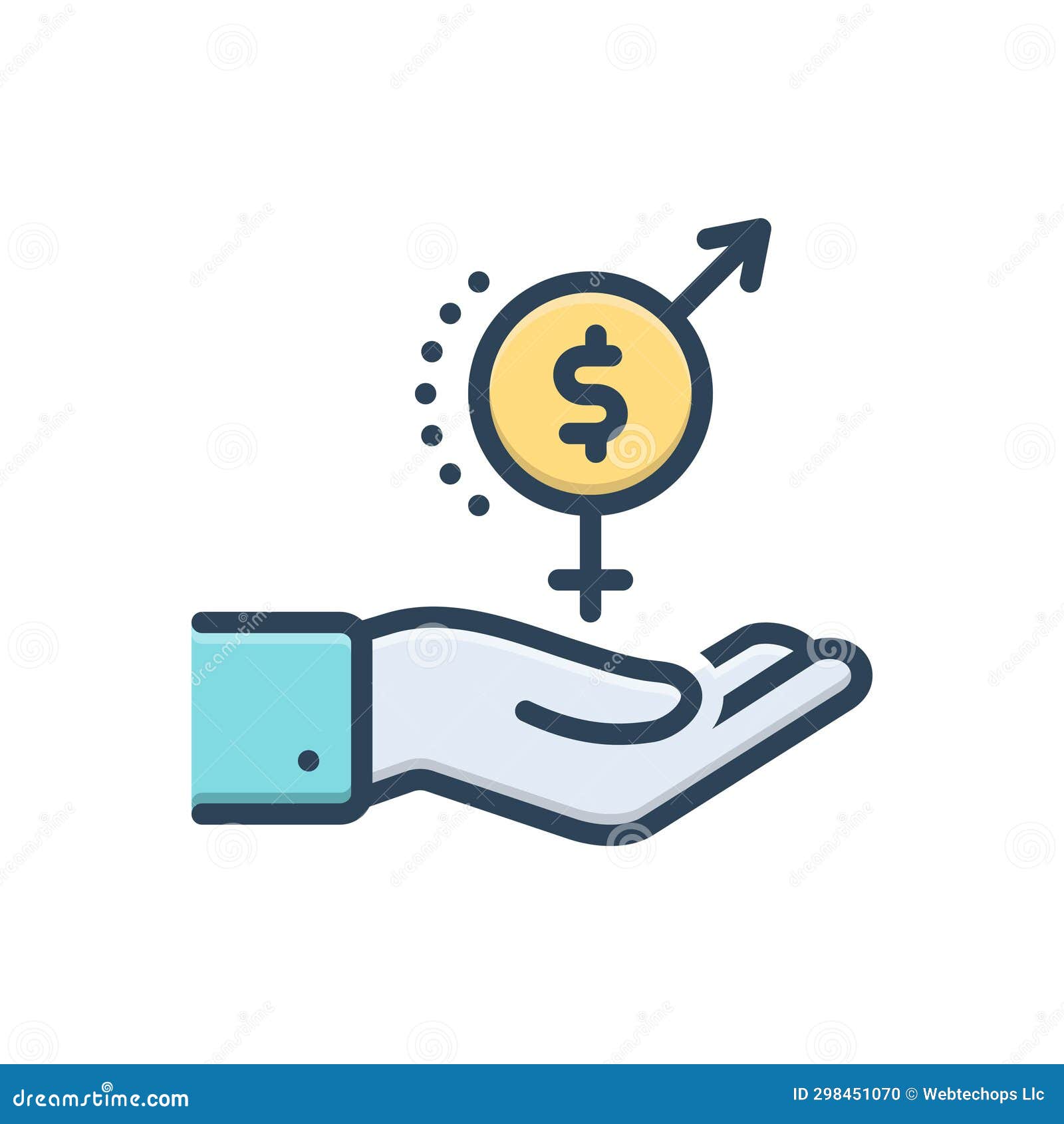 Color Illustration Icon for Equality, Money and Investment Stock ...